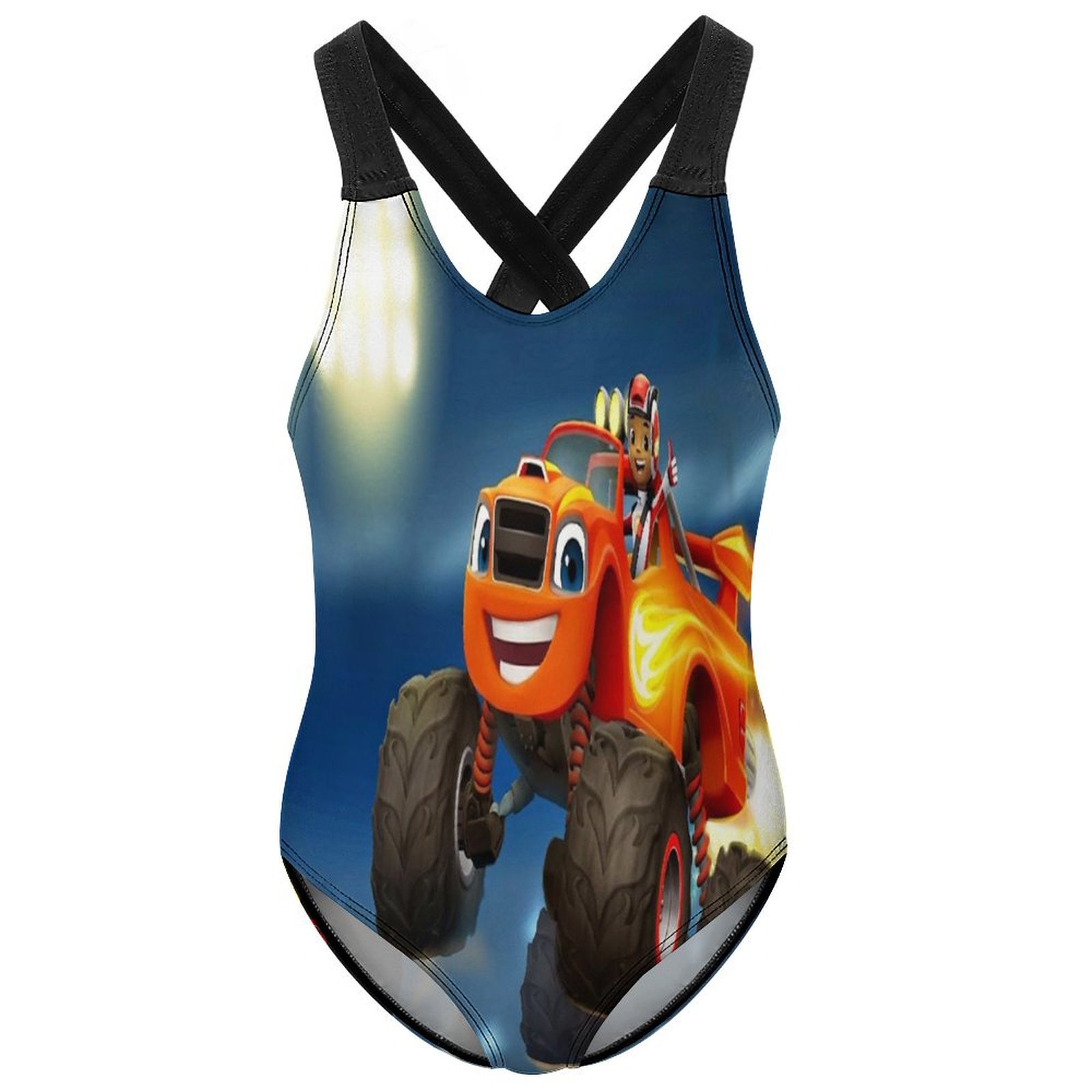 Blaz-e And Monste One Piece Swimsuit for Girls Crewneck Sleeveless Back ...
