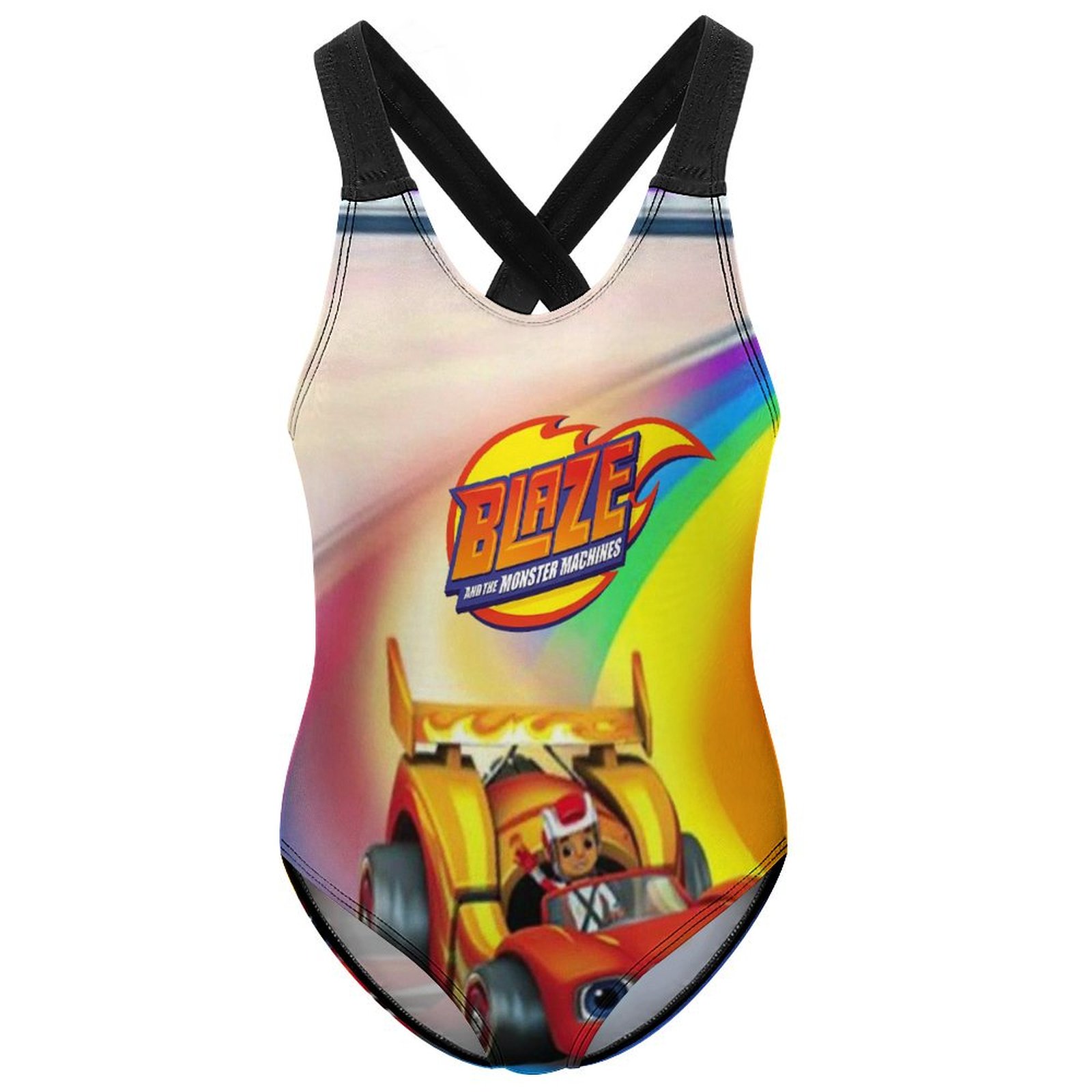 Blaz-e And Monste One Piece Swimsuit for Girls Crewneck Sleeveless Back ...