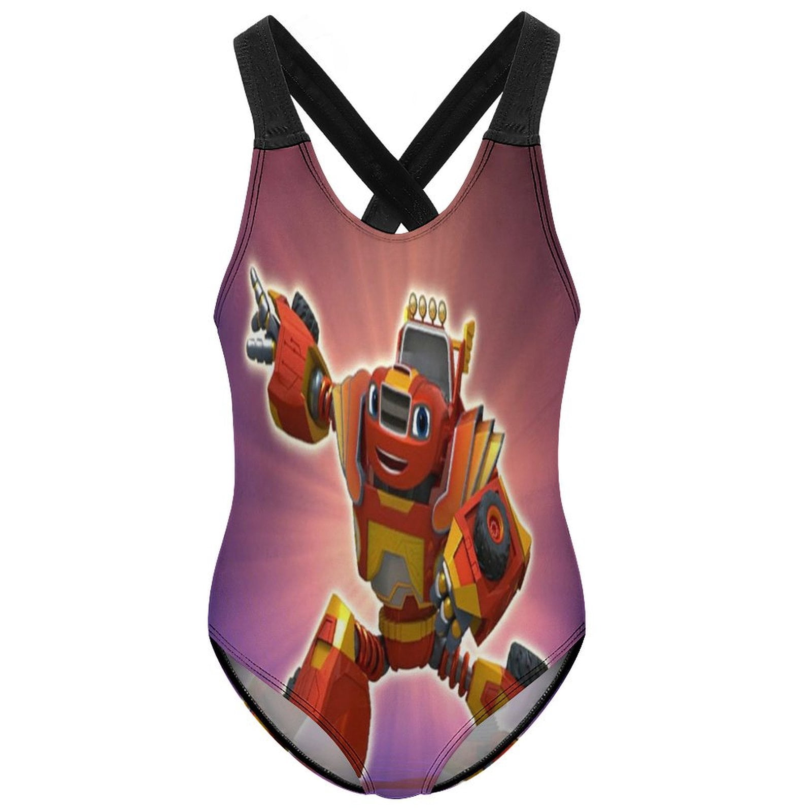 Blaz-e And Monste One Piece Swimsuit for Girls Crewneck Sleeveless Back ...