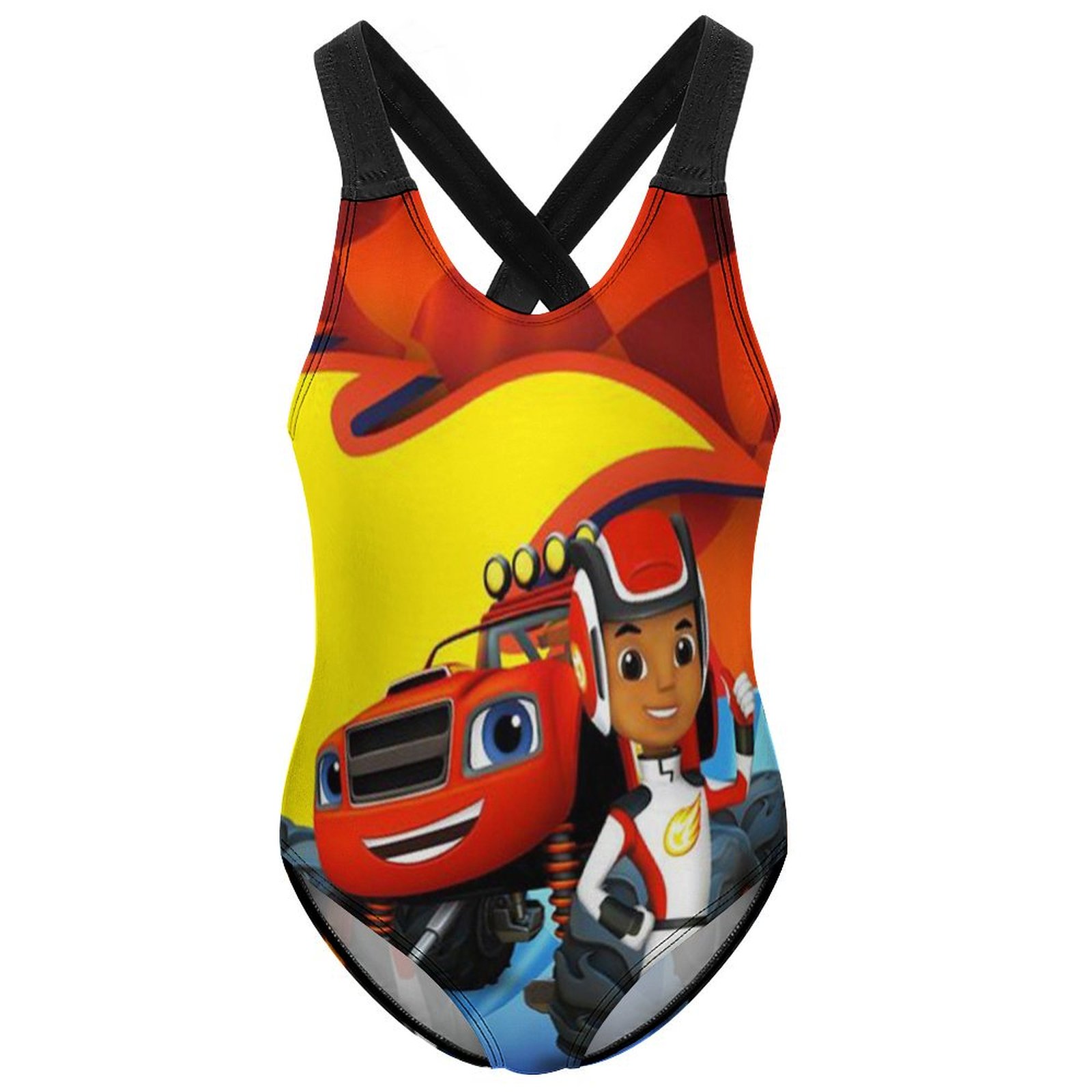 Blaz-e And Monste One Piece Swimsuit for Girls Crewneck Sleeveless Back ...