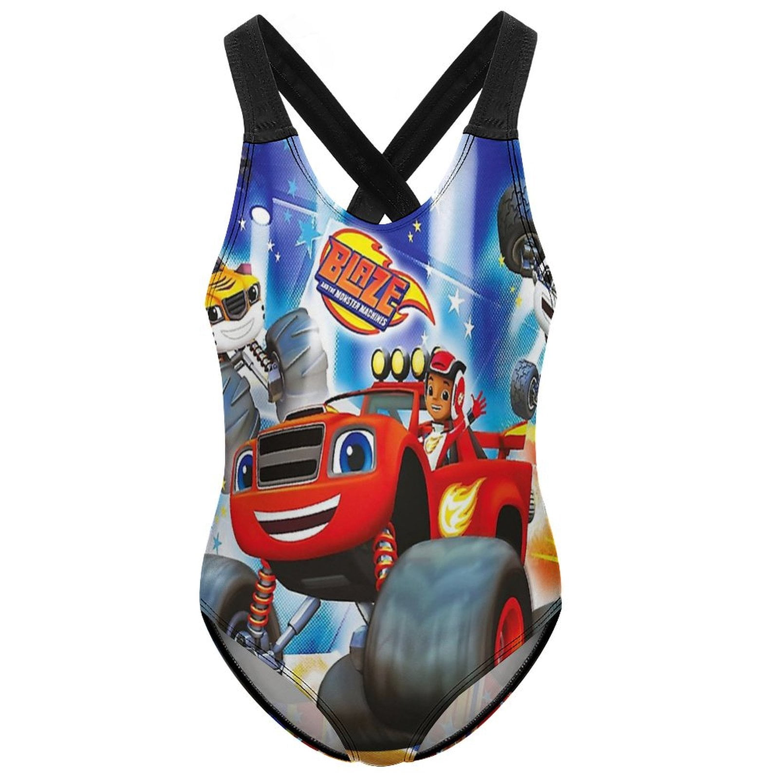 Blaz-e And Monste One Piece Swimsuit for Girls Crewneck Sleeveless Back ...