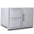 Blaze 32-Inch Outdoor Kitchen Stainless Steel Door & Double Drawer ...