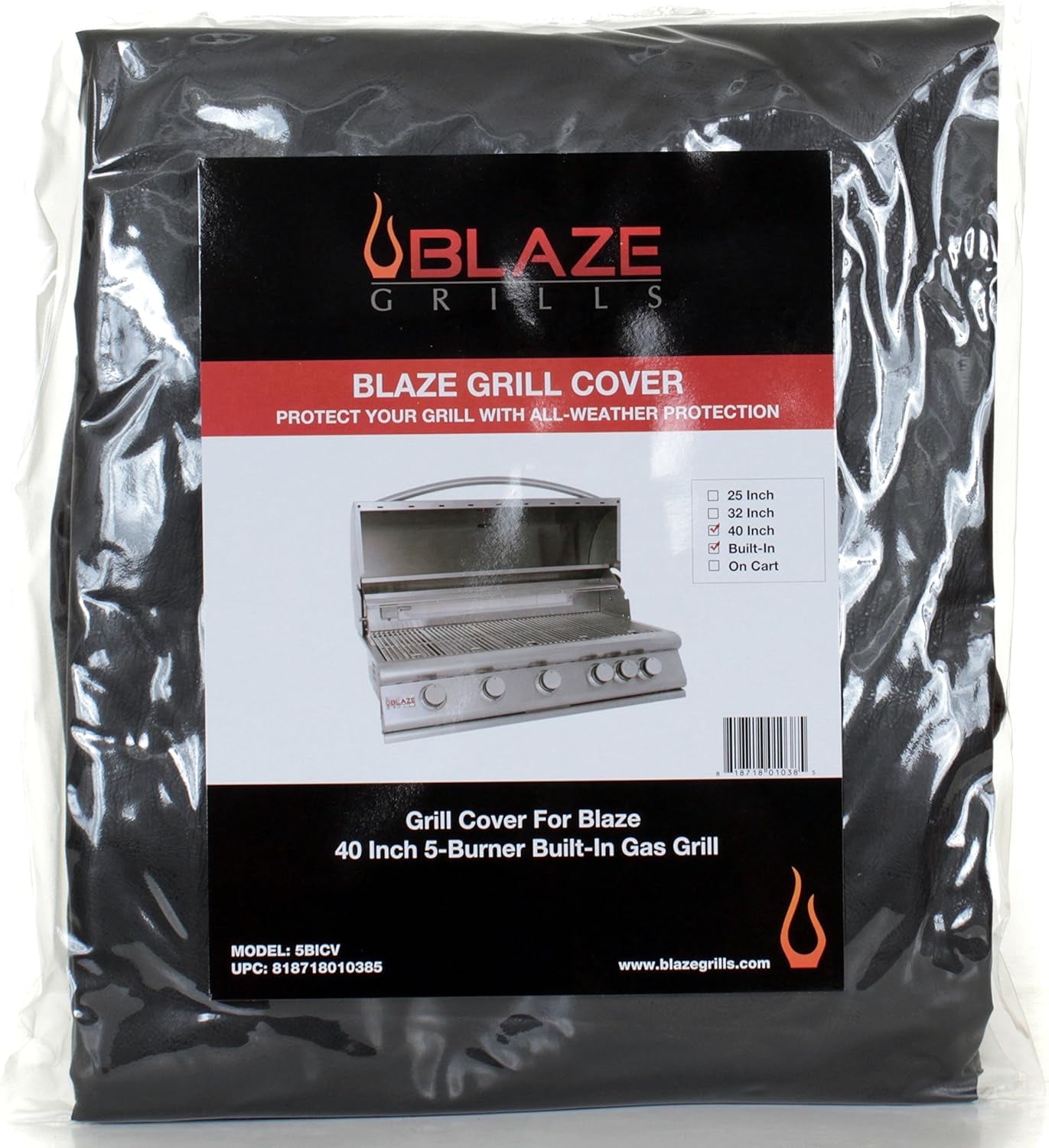 Blaze 5BICV 40” 5-Burner Built-In Grill Cover - Walmart.com