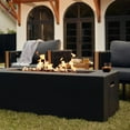 Blaze 60 Inch Rectangular Concrete Propane Fire Pit Table in Phantom ...