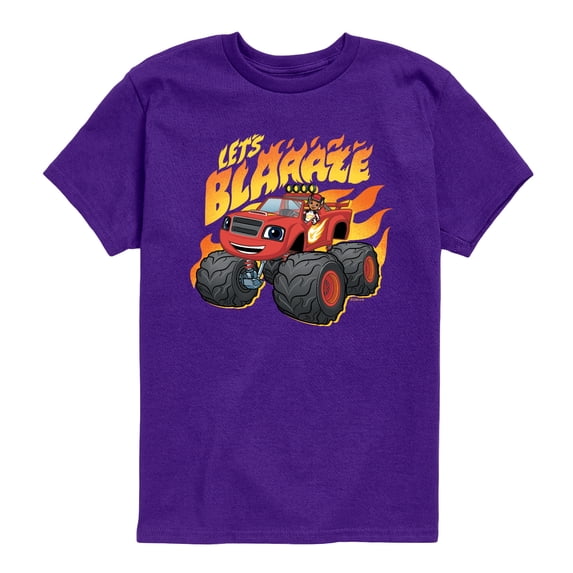 Blaze And The Monseter Machine - Lets Blaze - Youth Boys Short Sleeve ...