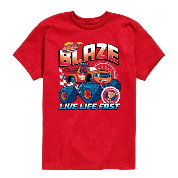Blaze And The Monseter Machine - Racing - Youth Boys Short Sleeve ...