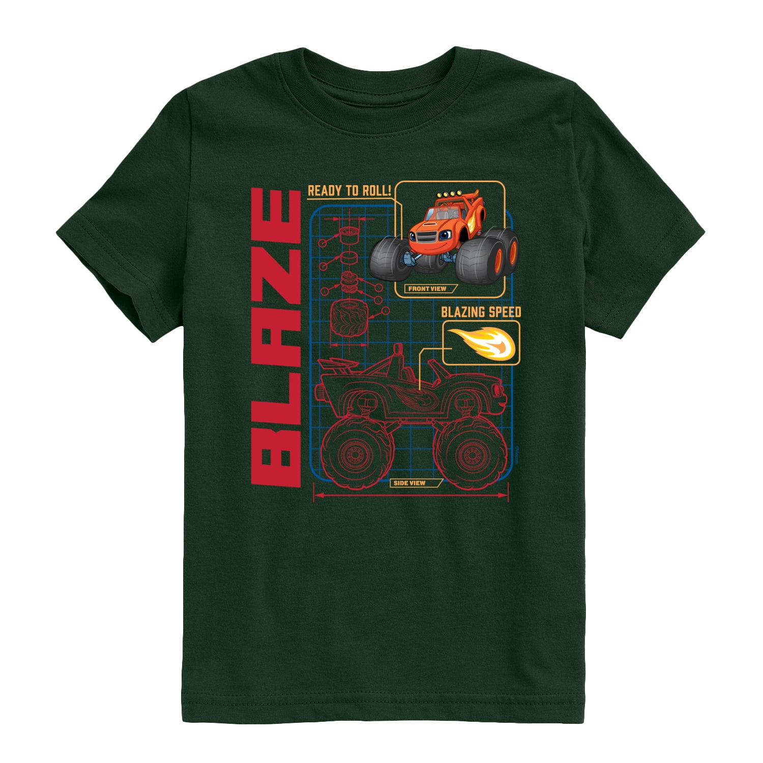 Blaze And The Monseter Machine - Schematic Blaze - Youth Boys Short ...