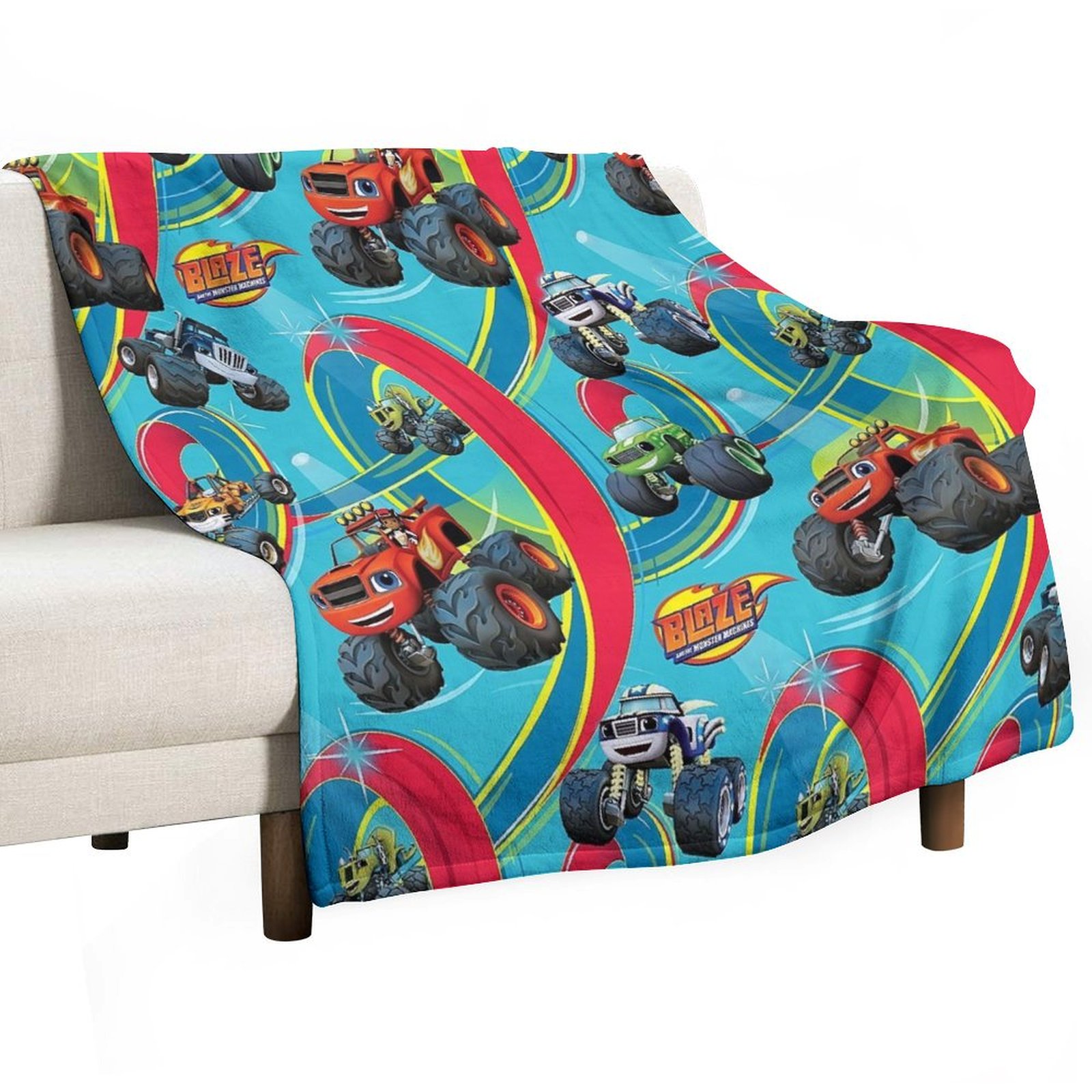 Blaze And The Monster Machines Blanket Soft Cozy Cartoon Flannel Throw ...
