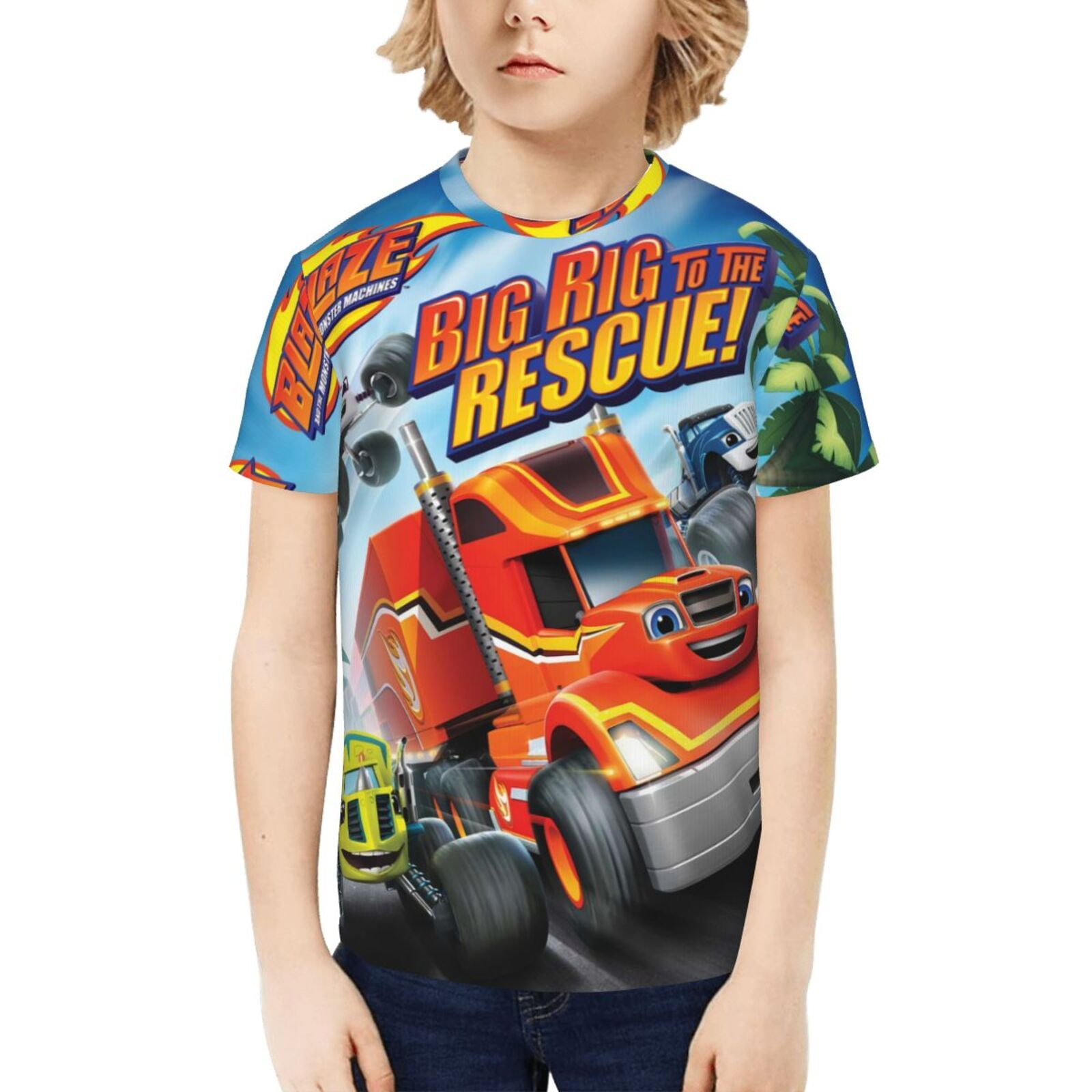 Blaze And The Monster Machines Boys Girls Teens T Shirt Graphic Print ...
