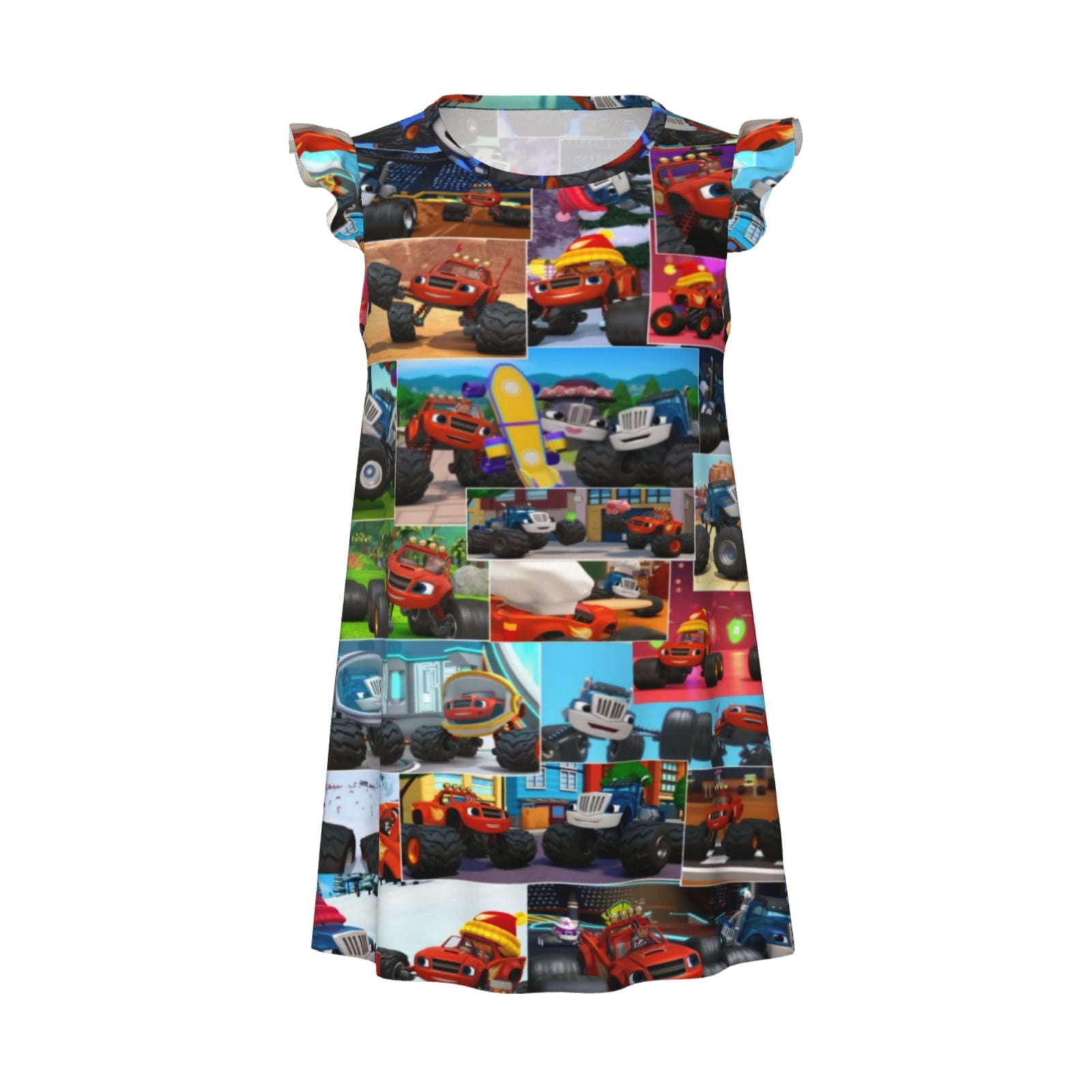 Blaze And The Monster Machines Little Girls Nightgowns Soft Flutter ...