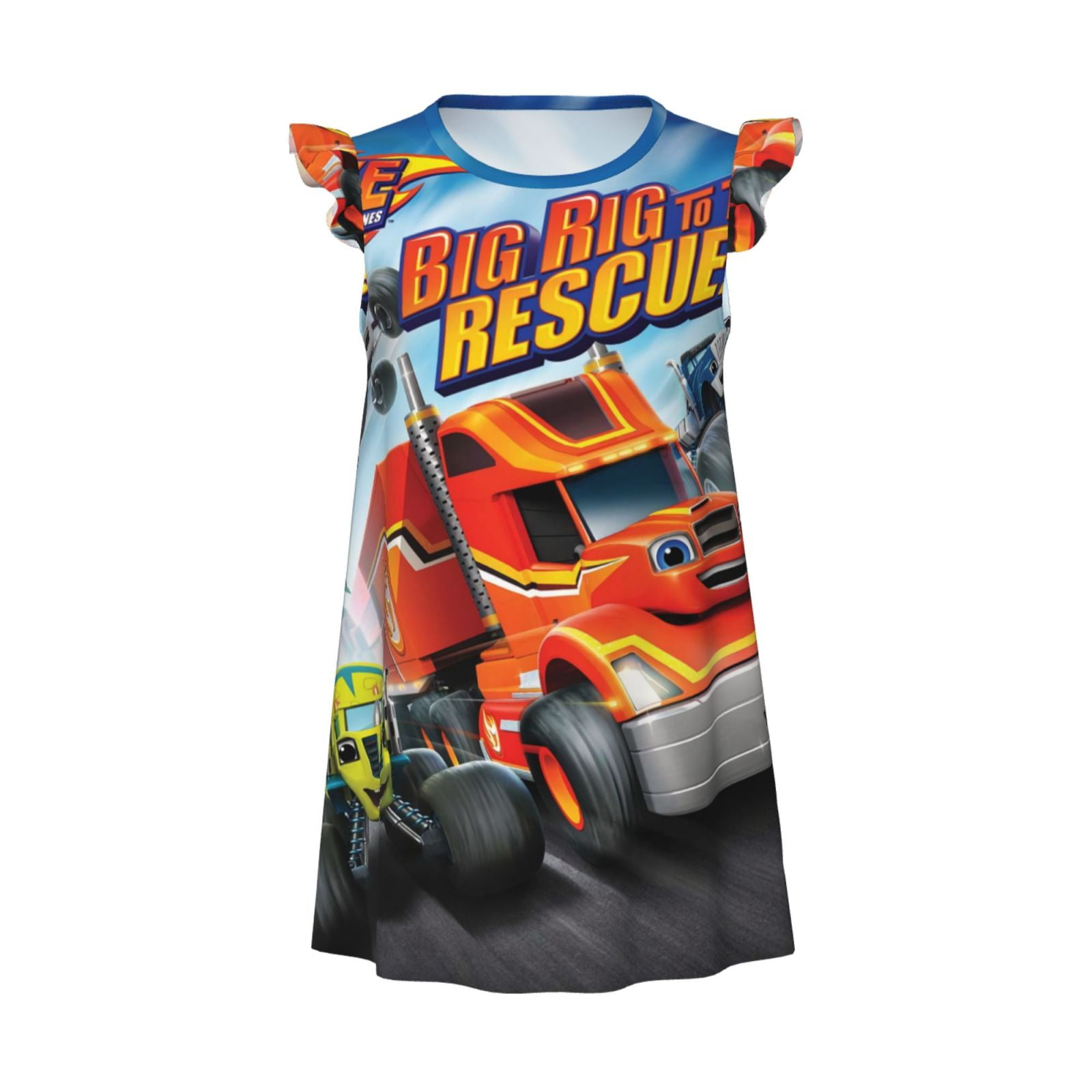 Blaze And The Monster Machines Little Girls Nightgowns Soft Flutter ...