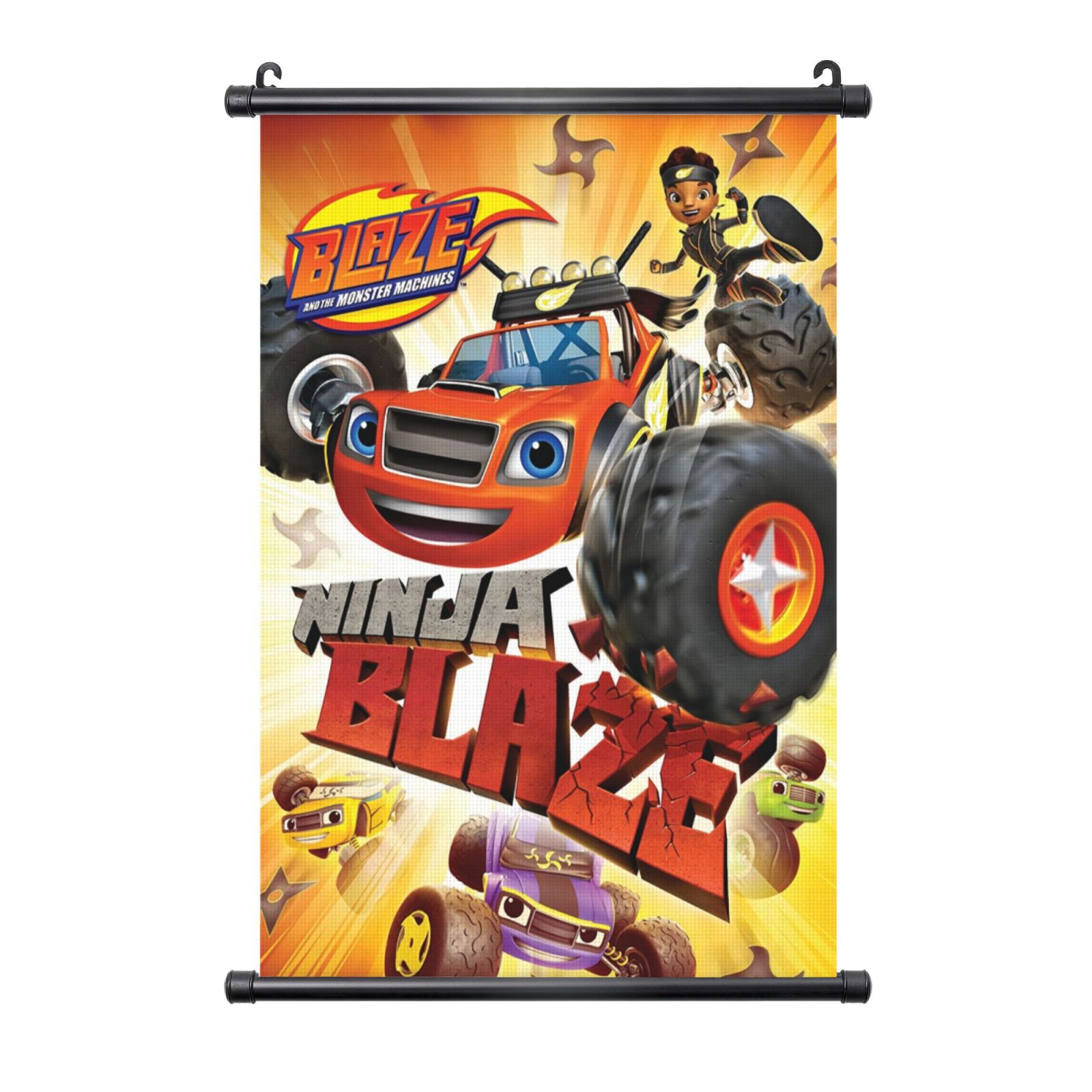 Blaze And The Monster Machines Poster Aesthetic Canvas PVC Shaft Wall ...