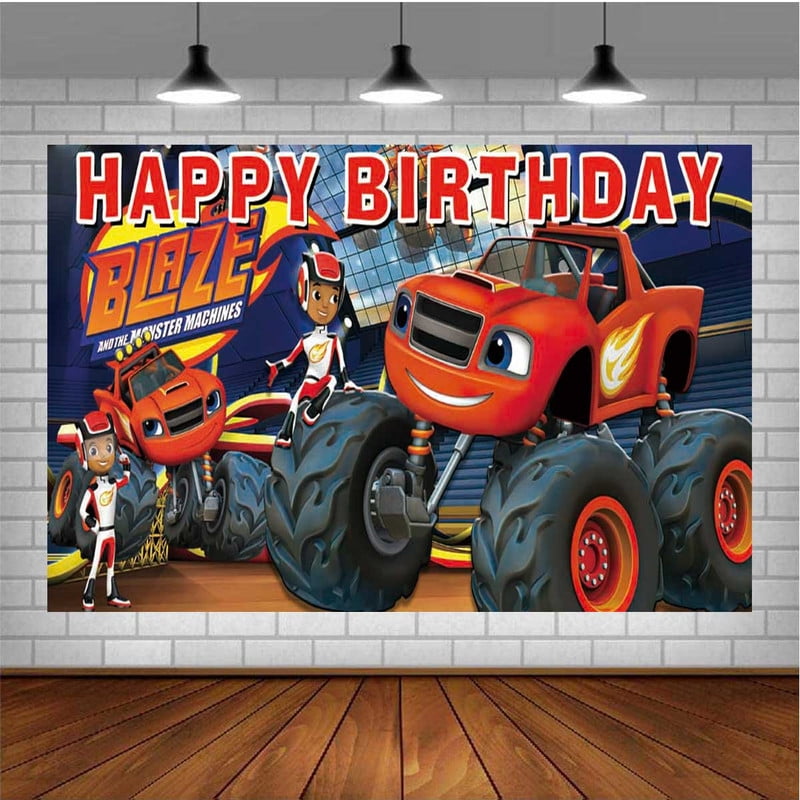 Blaze Post Wall Decor Birthday Banner Backdrop Background Party ...