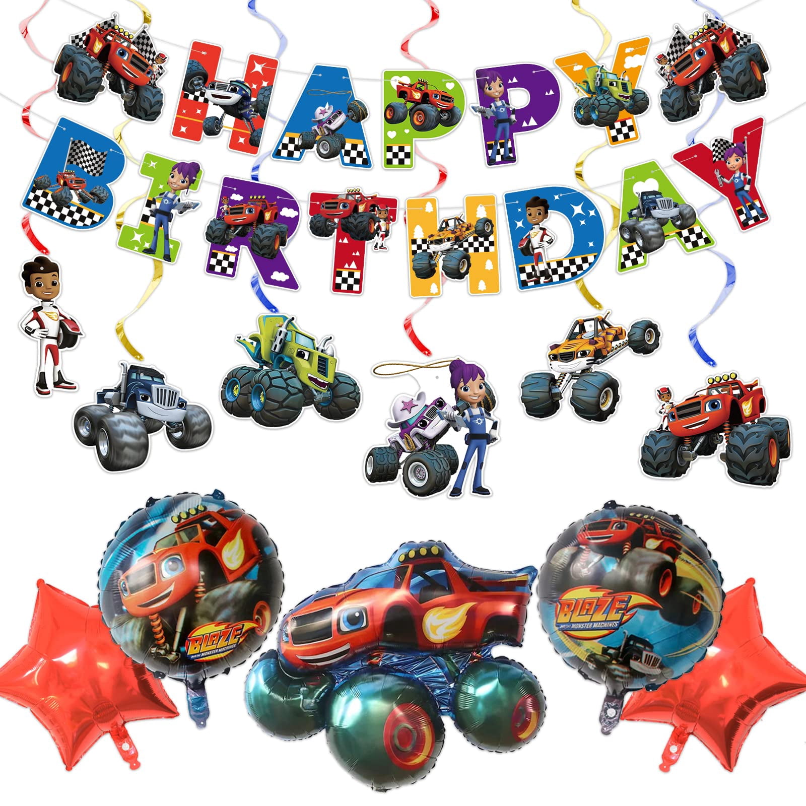 Blaze Birthday Decorations Blaze and The Monster Machines Party Balloon ...