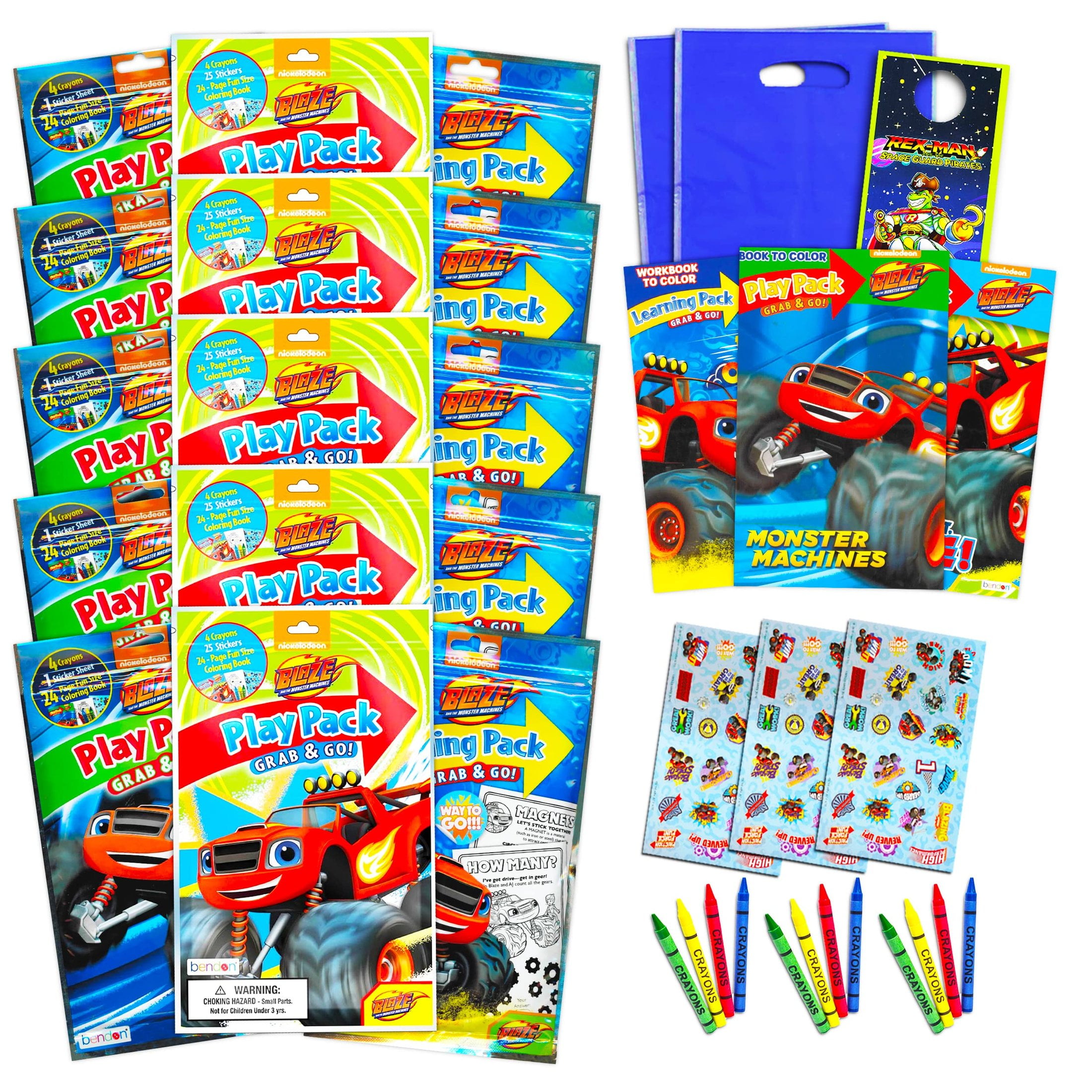 Blaze Fun Pack: Coloring Book, Crayons, Stickers, Loot Bags & More ...