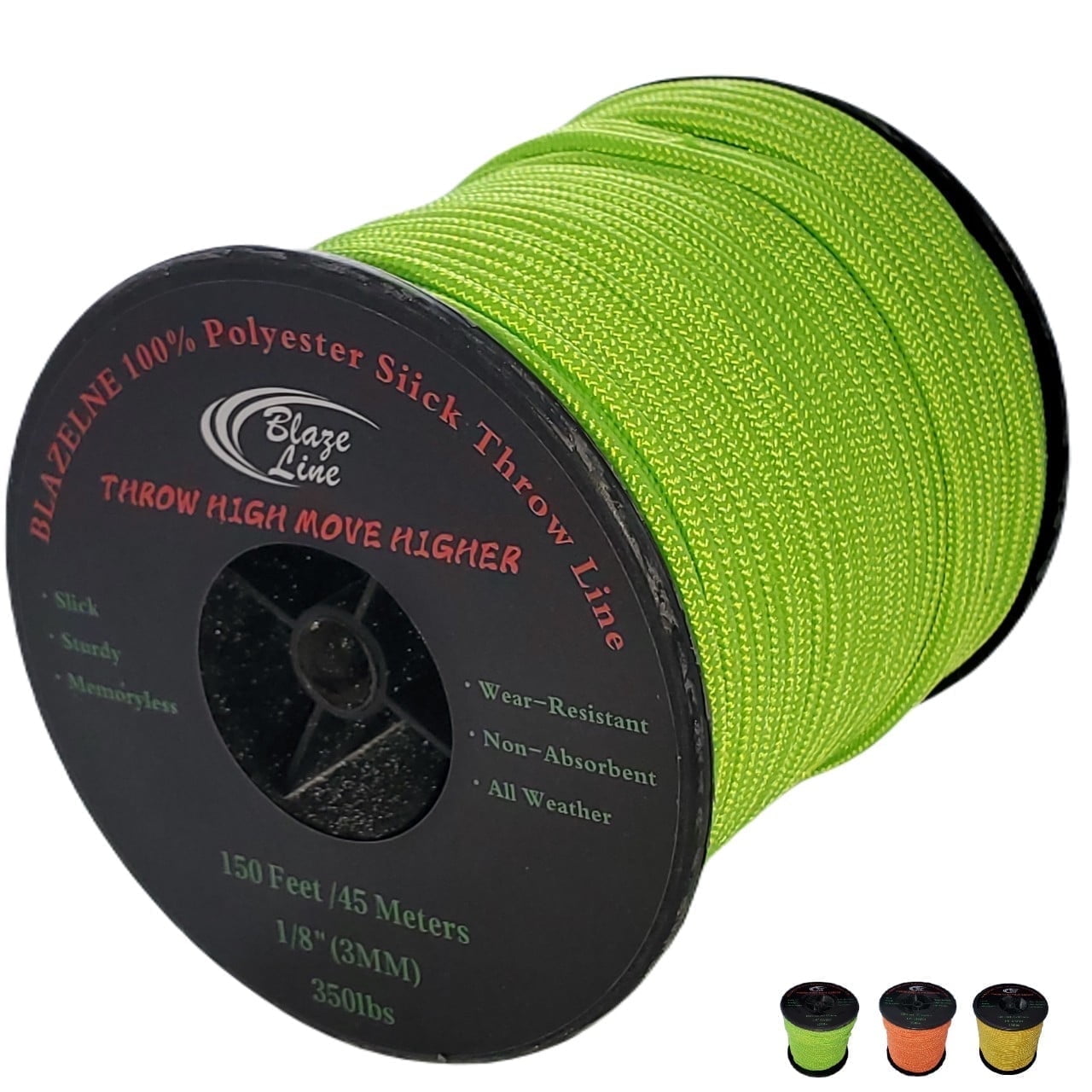 Blaze Line 100% Polyester Arborist Climbing Throw Line Rope 3 mm (1/8 ...
