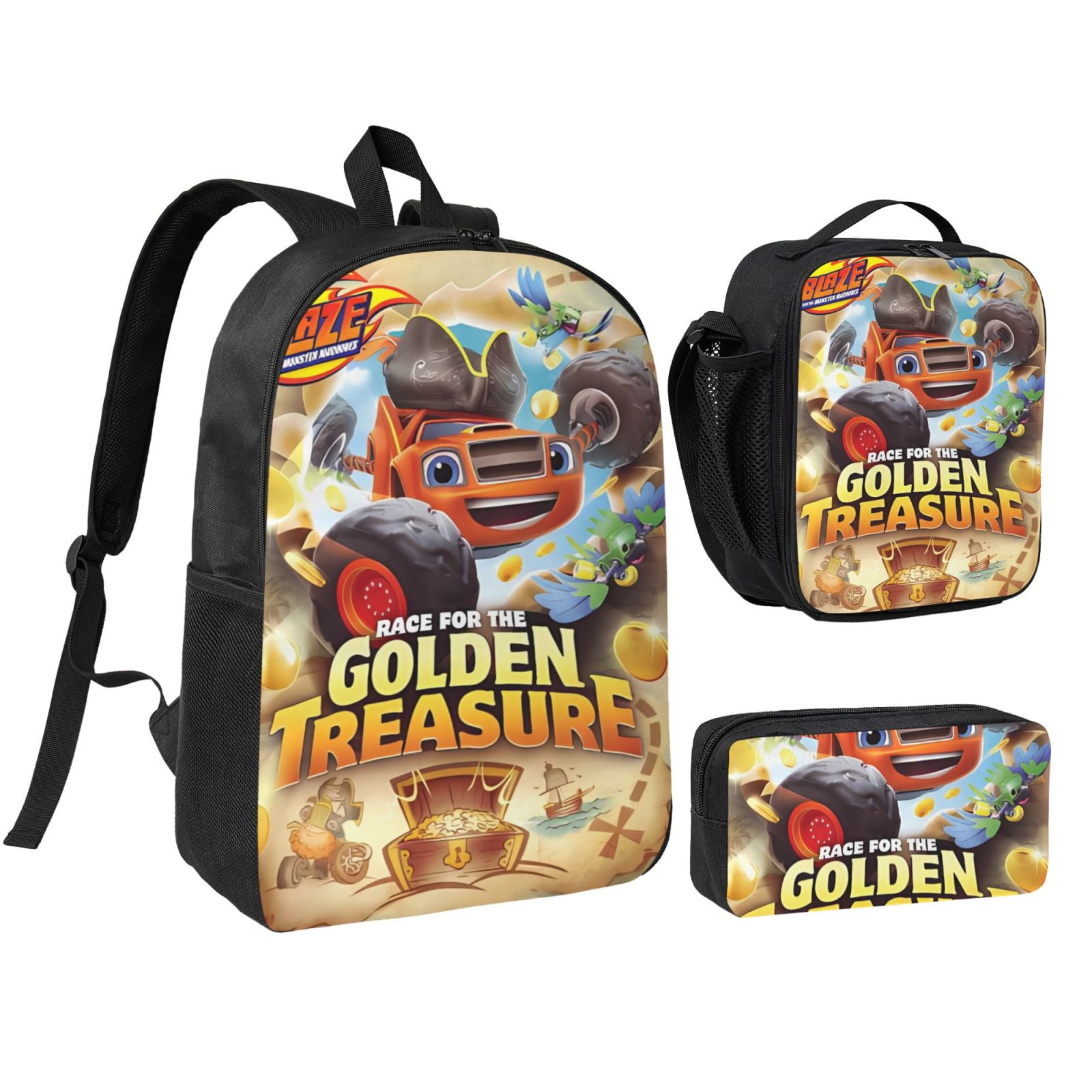 Blaze And The Monster Machines Backpack with Lunch Bag Football Star ...