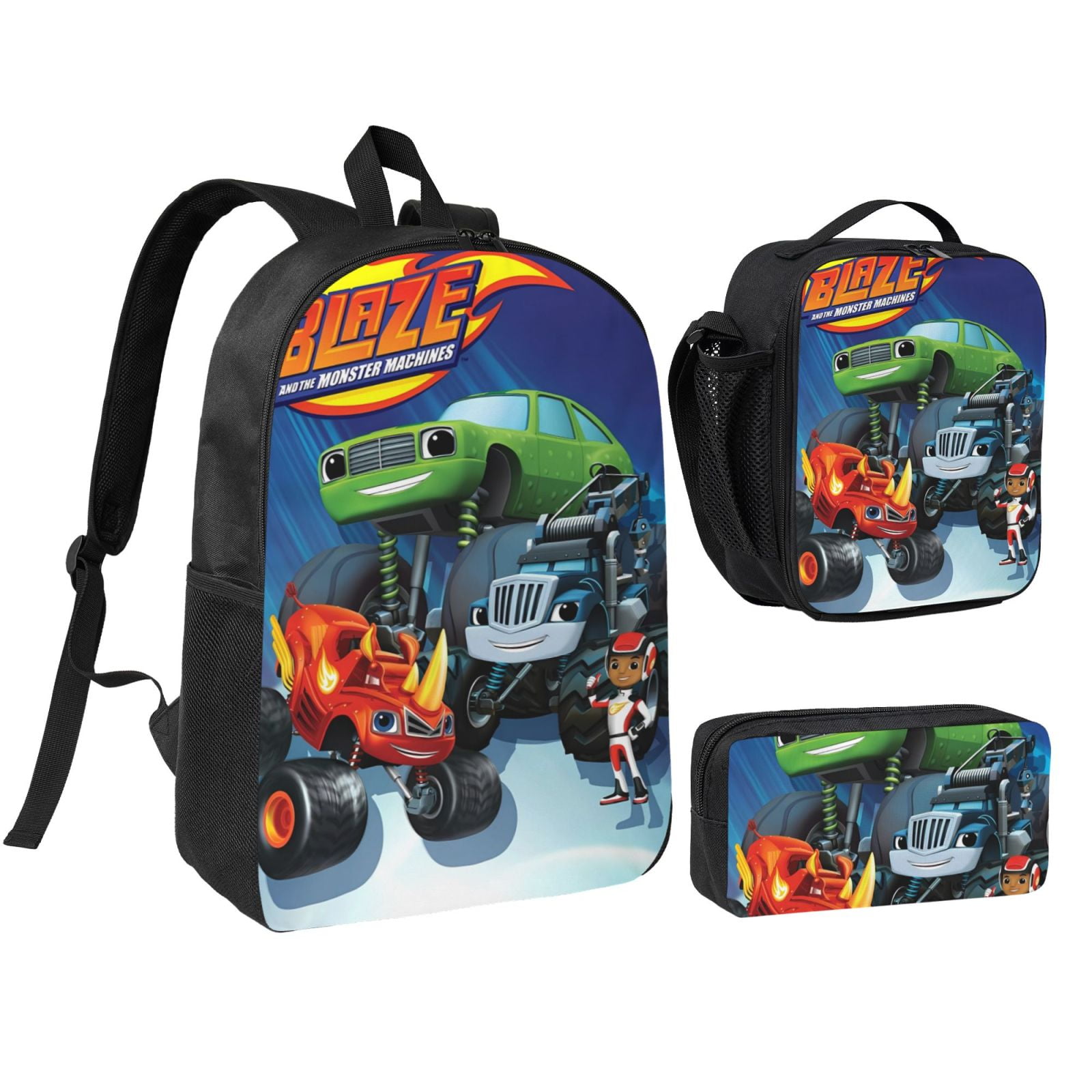 Blaze And The Monster Machines Backpack with Lunch Bag Football Star ...