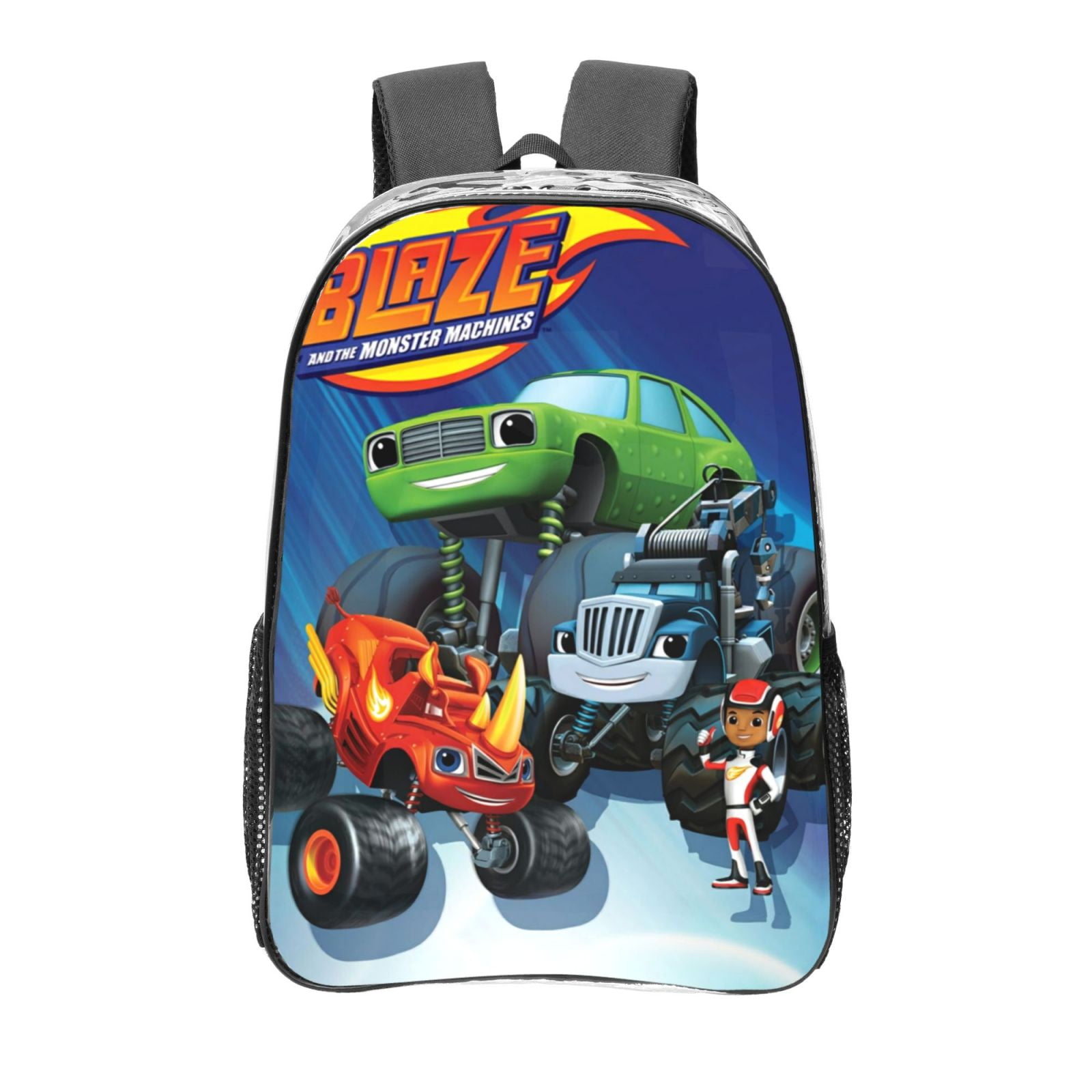 Blaze And The Monster Machines Clear Backpack 16 Inch Large Capacity PVC Transparent Laptop Bags ...