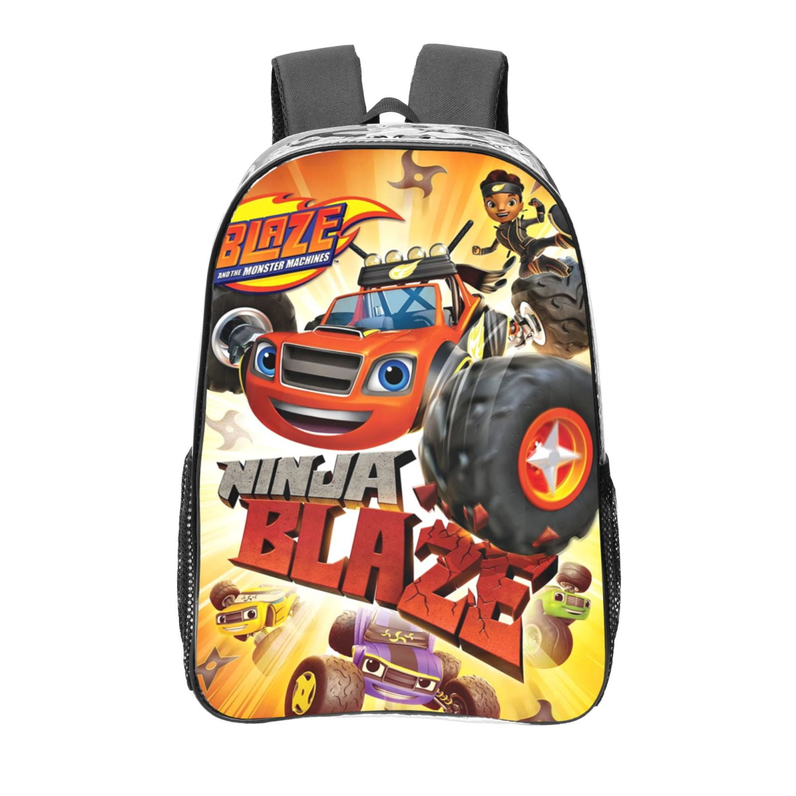 Blaze And The Monster Machines Clear Backpack 16 Inch Large Capacity PVC Transparent Laptop Bags ...