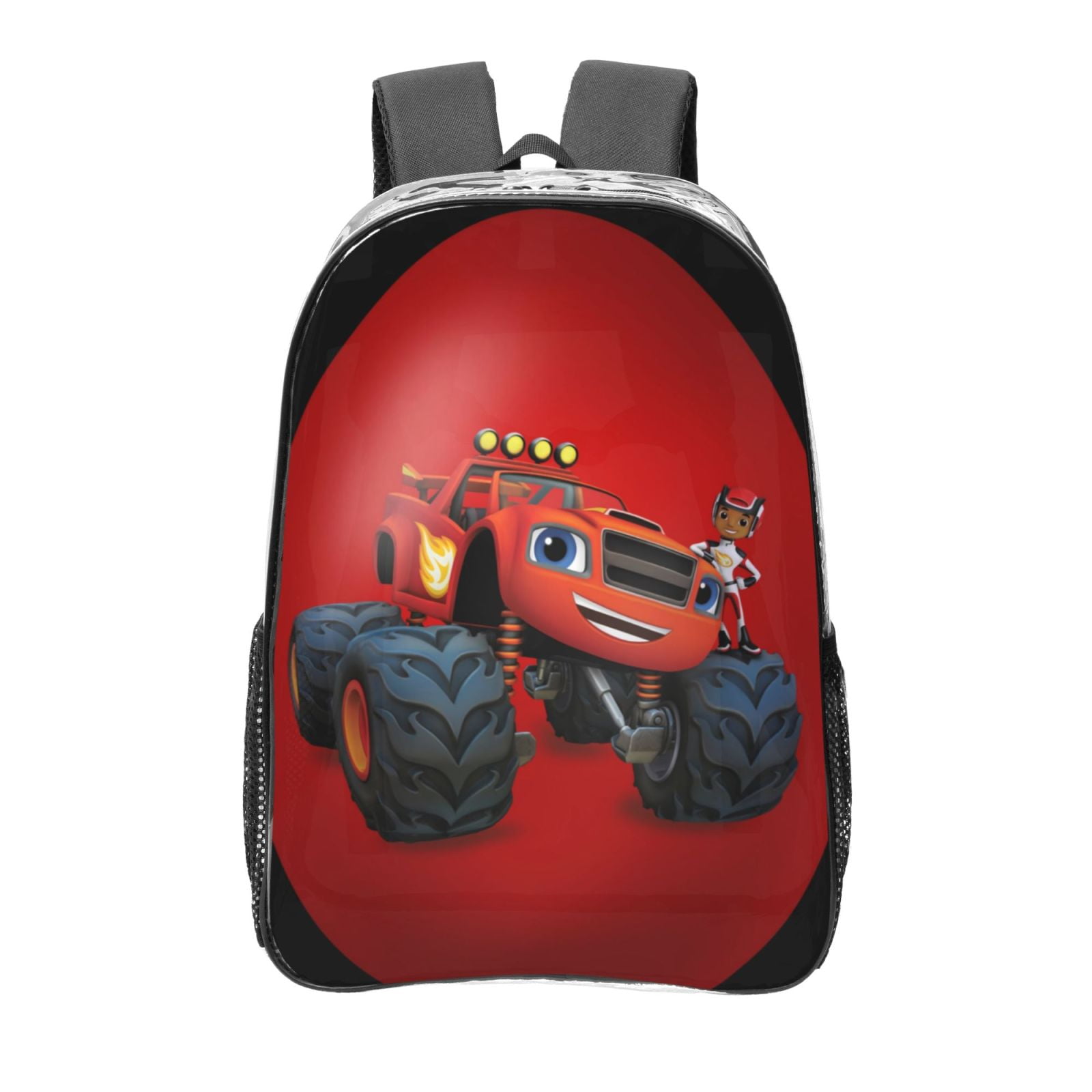 Blaze And The Monster Machines Clear Backpack 16 Inch Large Capacity PVC Transparent Laptop Bags ...