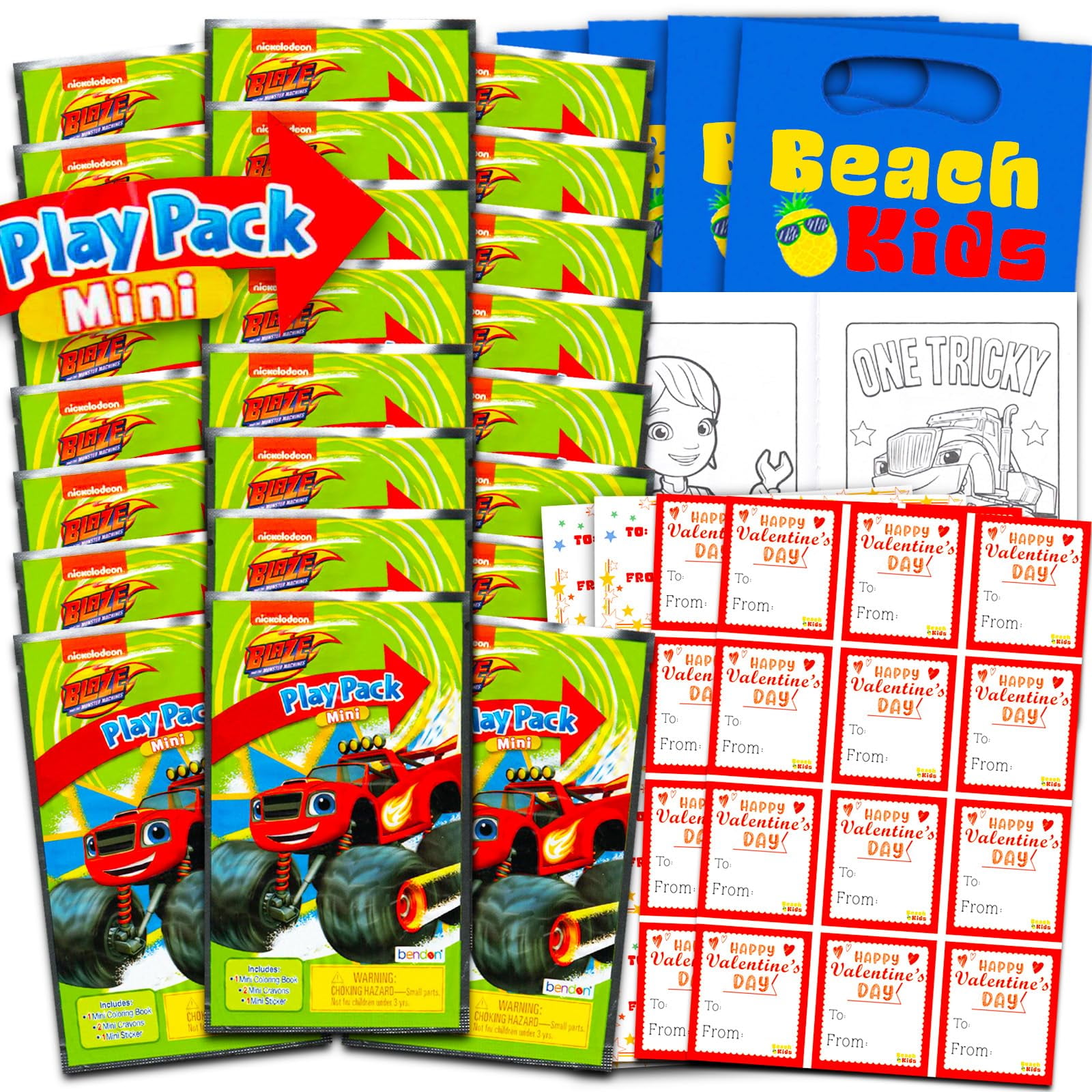 Blaze and the Monster Machines Party Supplies Classroom Gift Exchange ...