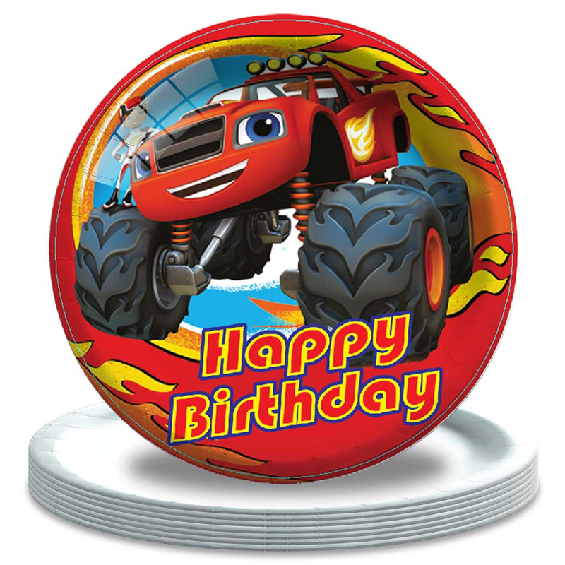 Blaze ;Plates Decorations Tableware Party Supplies Birthday Disposable ...