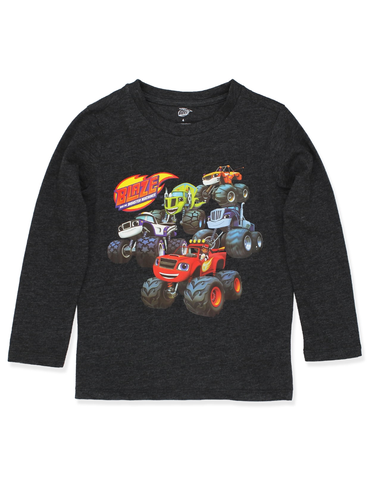 Blaze and The Monster Machines Toddler Long Sleeve T-Shirt Tee 4T, Gray ...