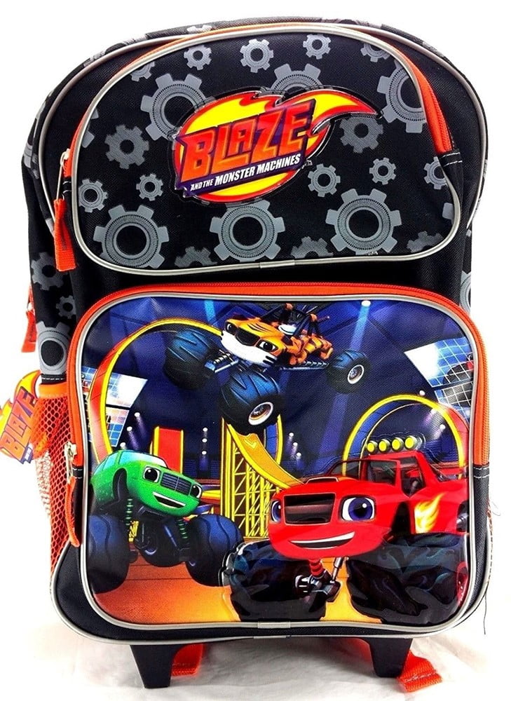 Blaze and the Monster Machines 16" Canvas Black & Orange School Rolling ...