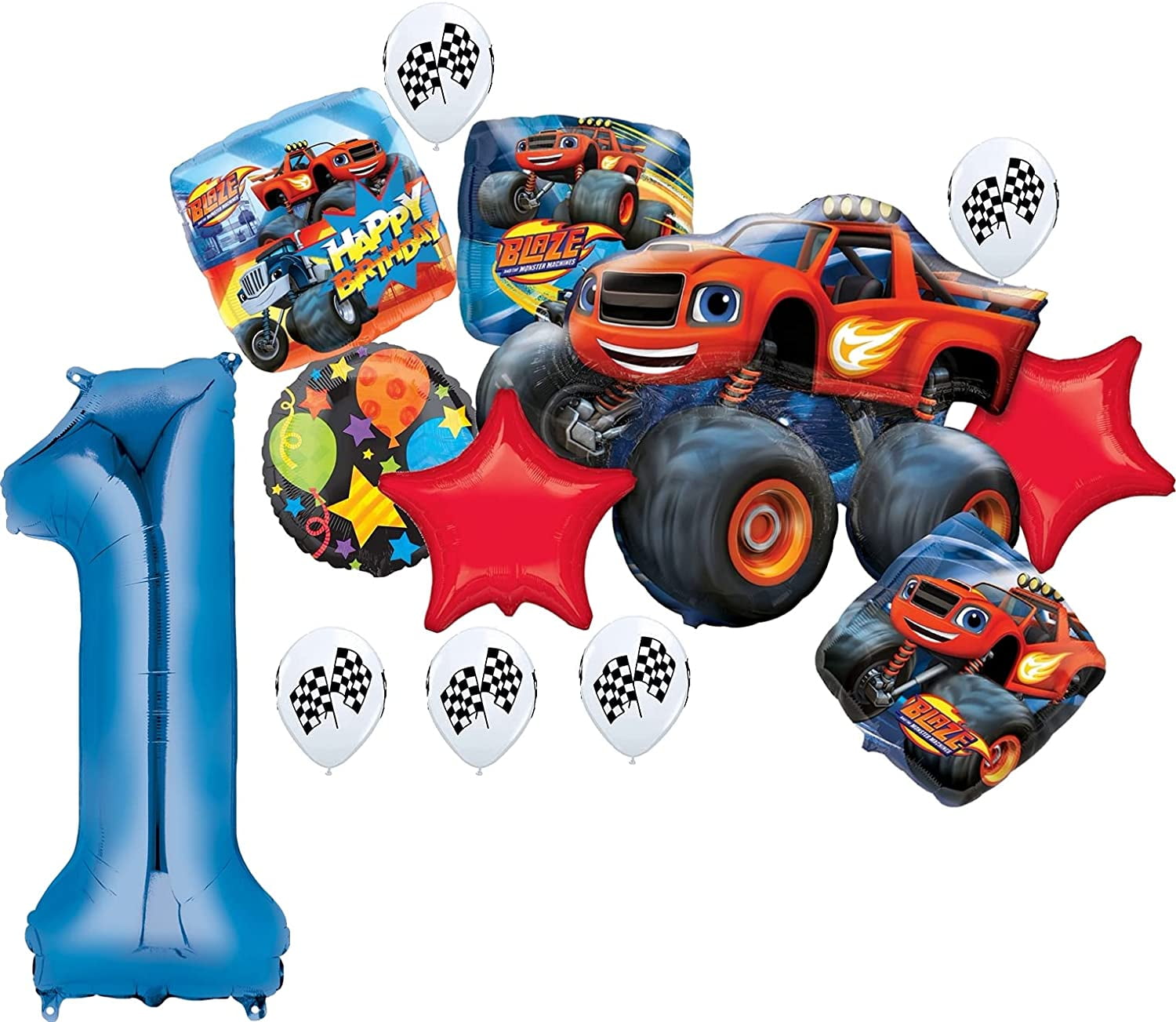 Blaze and the Monster Machines 1st Birthday Party Supplies 13 pc ...