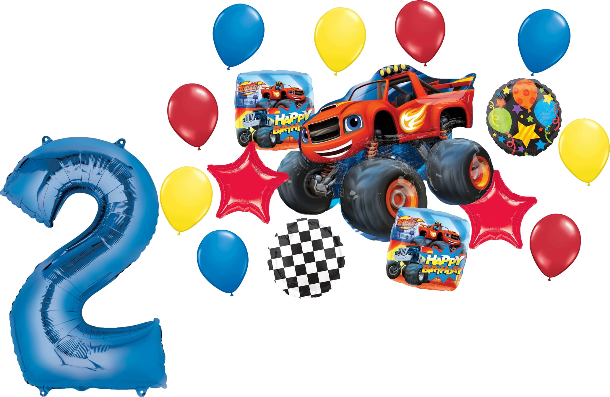 Blaze and the Monster Machines 2nd Birthday Party Supplies 17 pc ...