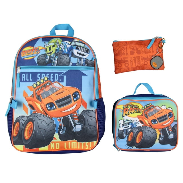 Blaze and the Monster Machines Backpack Set Lunch Box Pencil Case Key ...