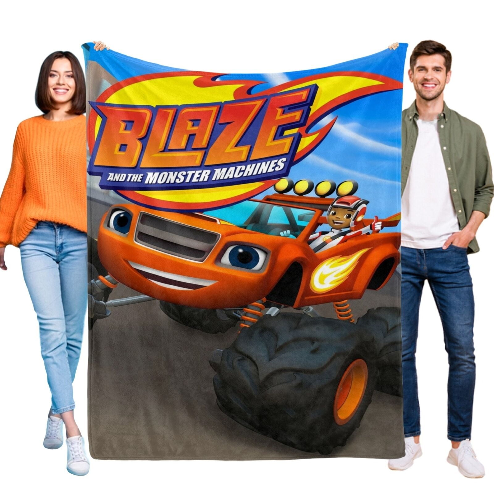 Blaze and the Monster Machines Flannel Blanket Throw for Bed sofa ...