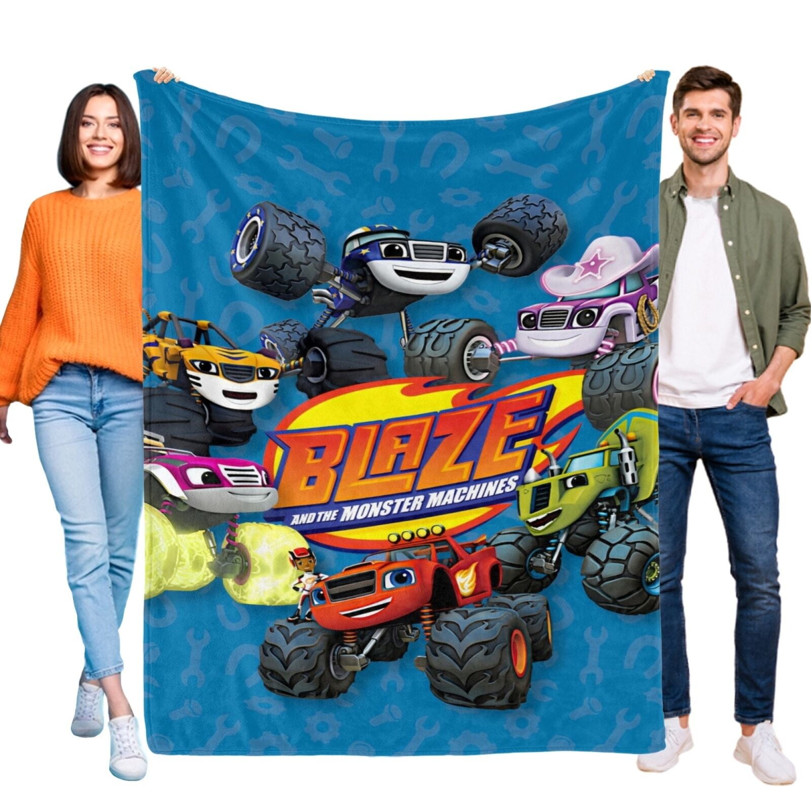 Blaze and the Monster Machines Flannel Blanket Throw for Bed sofa ...