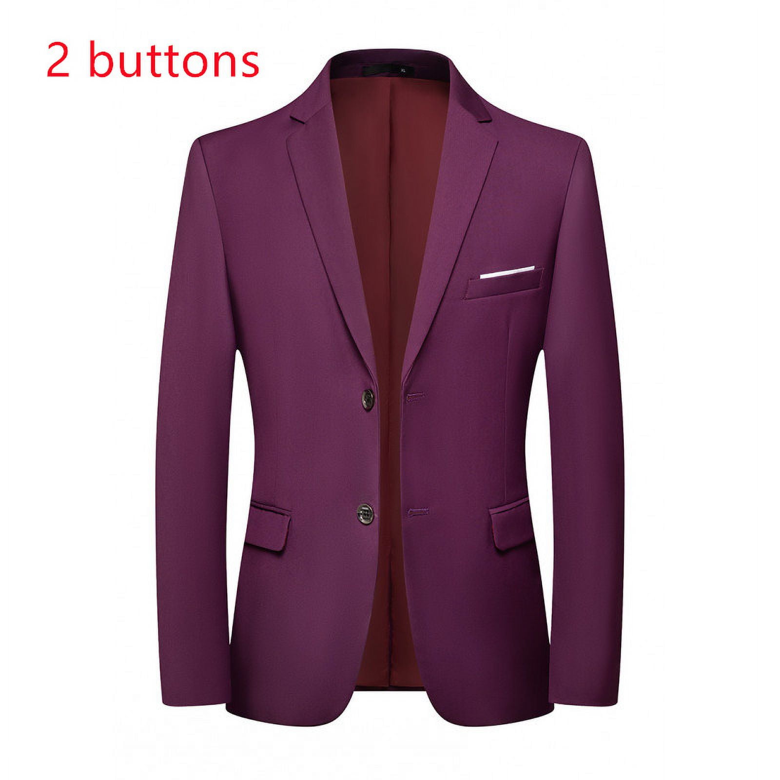 Blazer Fashion Men Business Casual Solid Color British Style Wedding ...