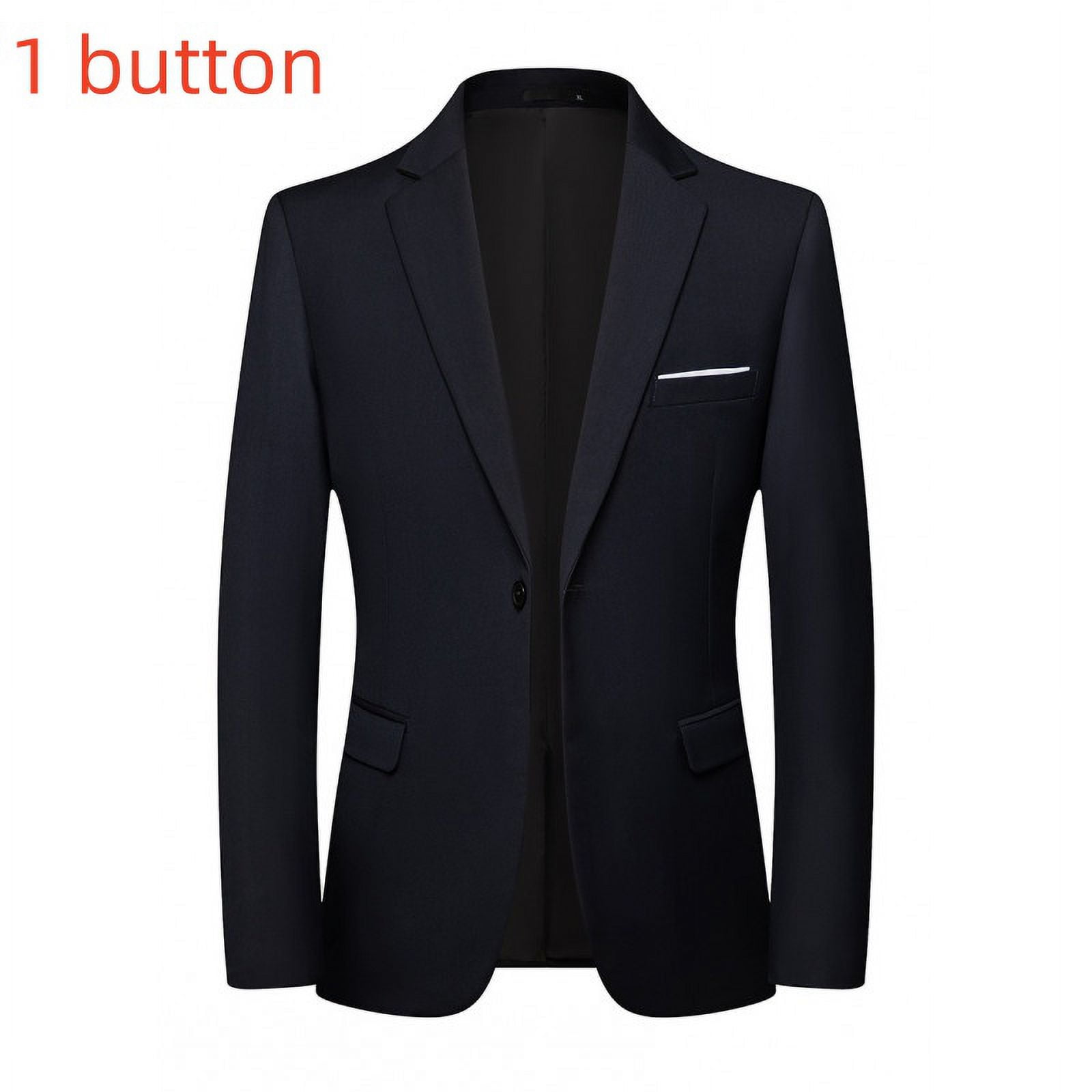 Blazer Fashion Men Business Casual Solid Color British Style Wedding ...