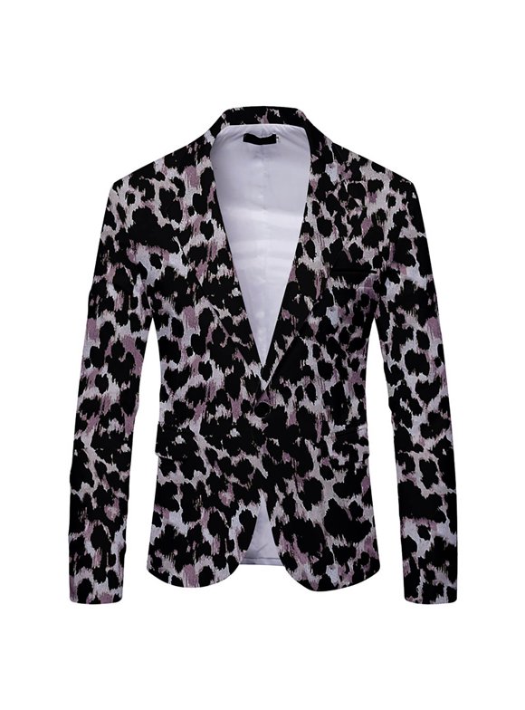 Leopard Print Suit Mens