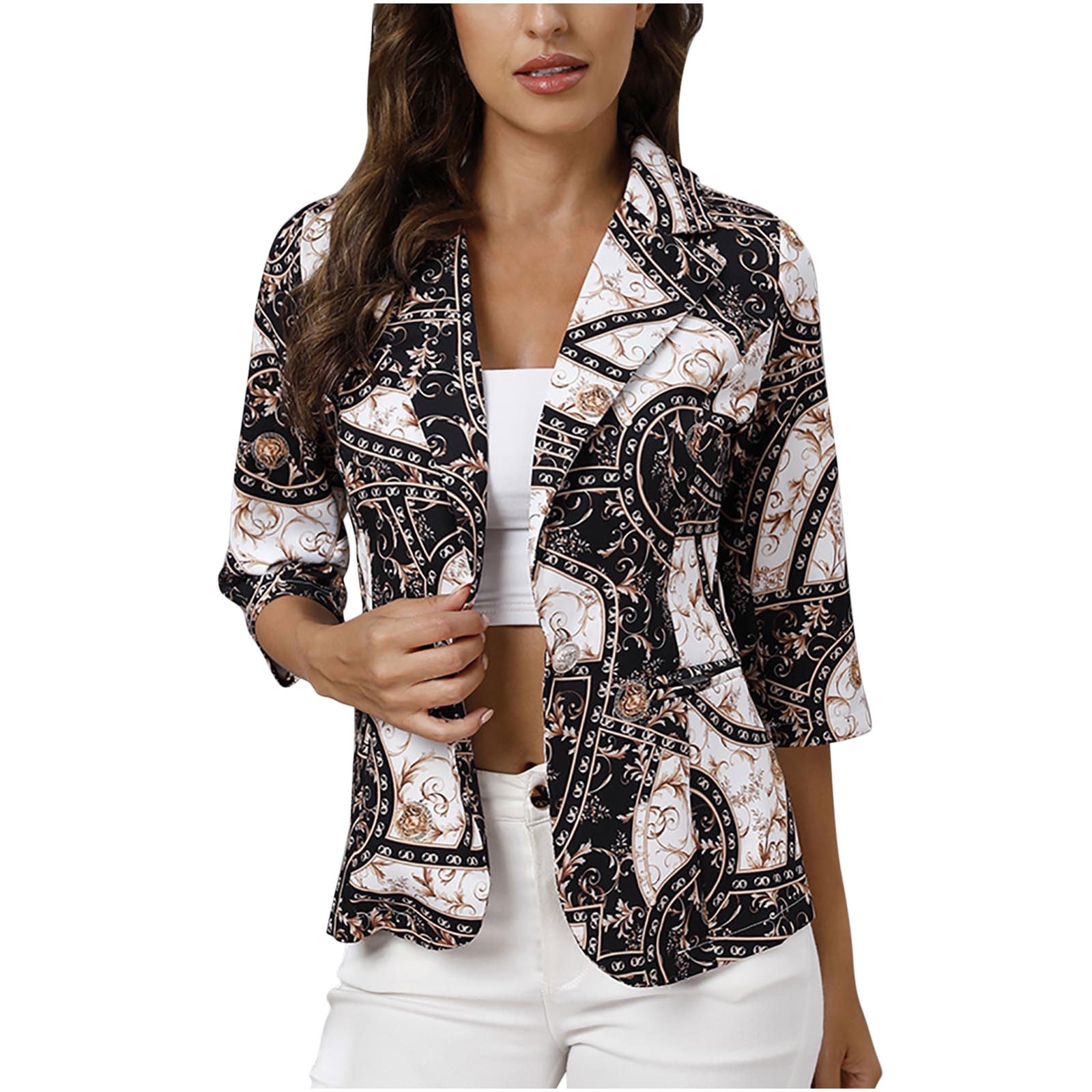 "Blazer Jackets for Women Fall Fashion Floral Embroidery 2022 Women's ...