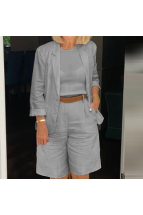 Blazer Shorts Set Women