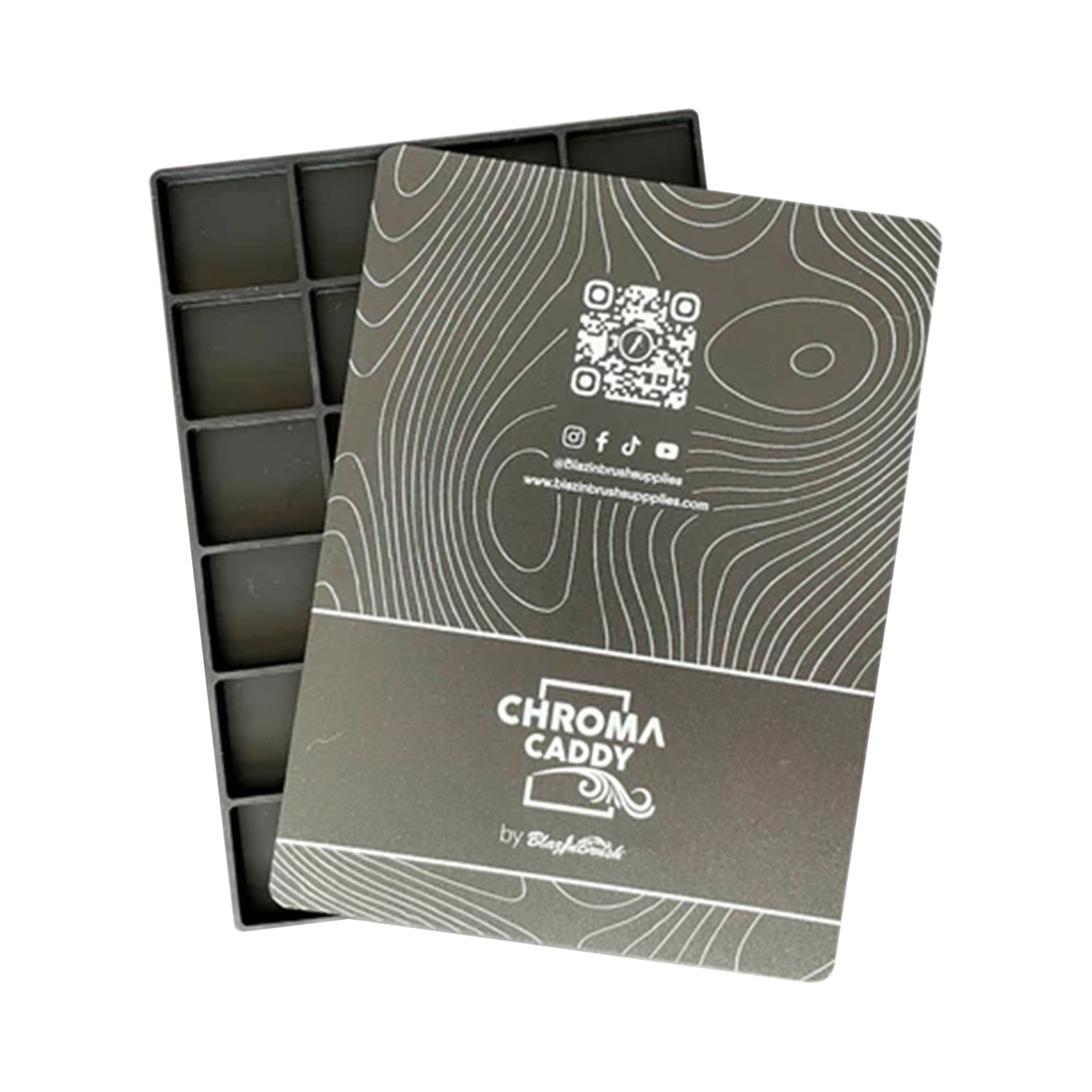 Blazin Brush Chroma Caddy Empty Face Paint Palette - Onyx, Silicone ...