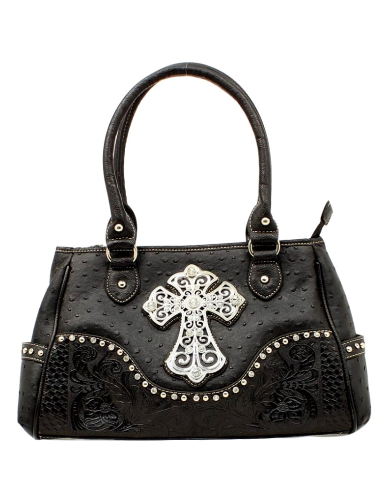 Blazin' Roxx Western Handbag Womens Satchel Ostrich Cross N75268 ... Blazin' Roxx Western Handbag Womens Satchel Ostrich Cross N75268 ...