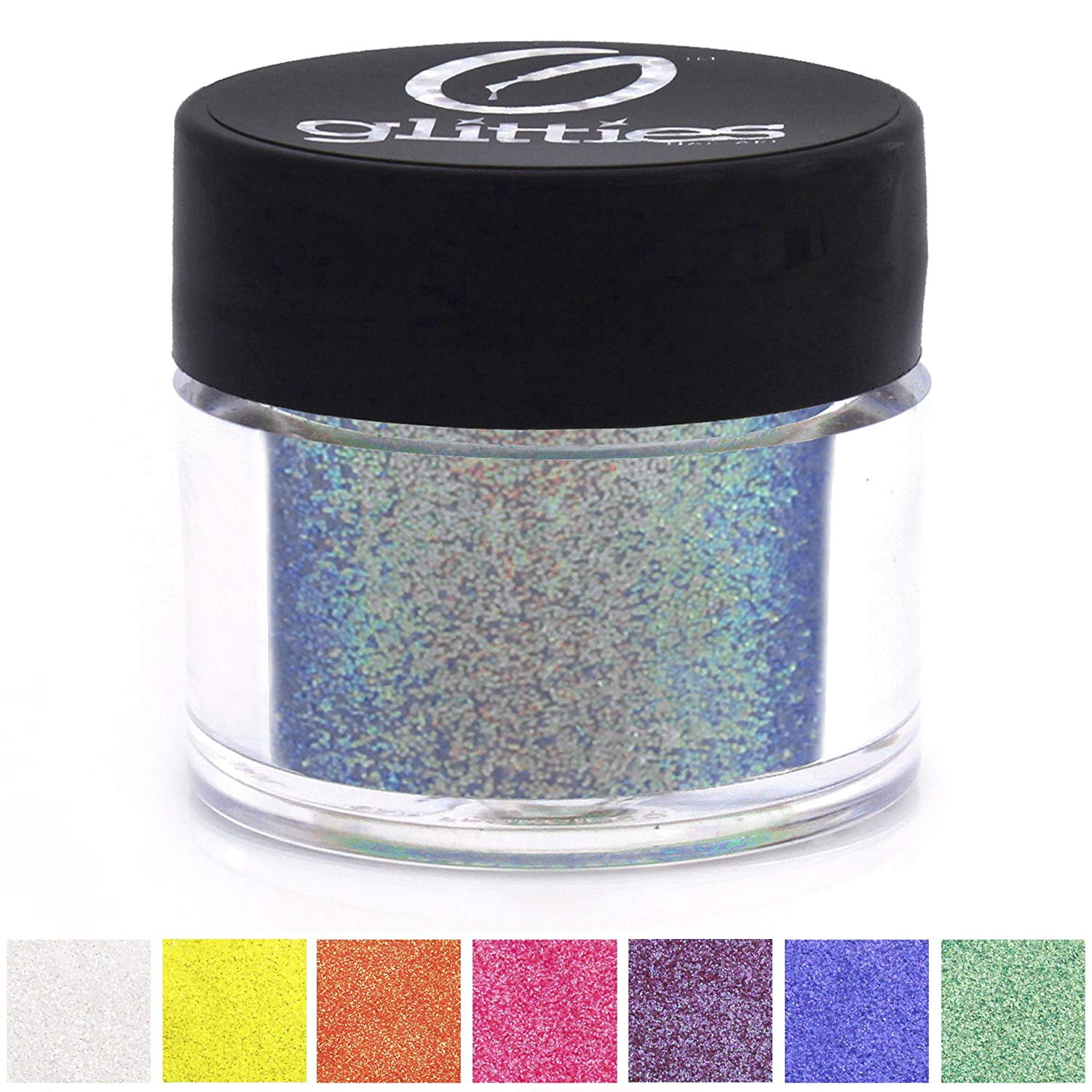 Blazing Blue - Blue Fine Iridescent Glitter Powder (.008) - 10 Gram Jar ...