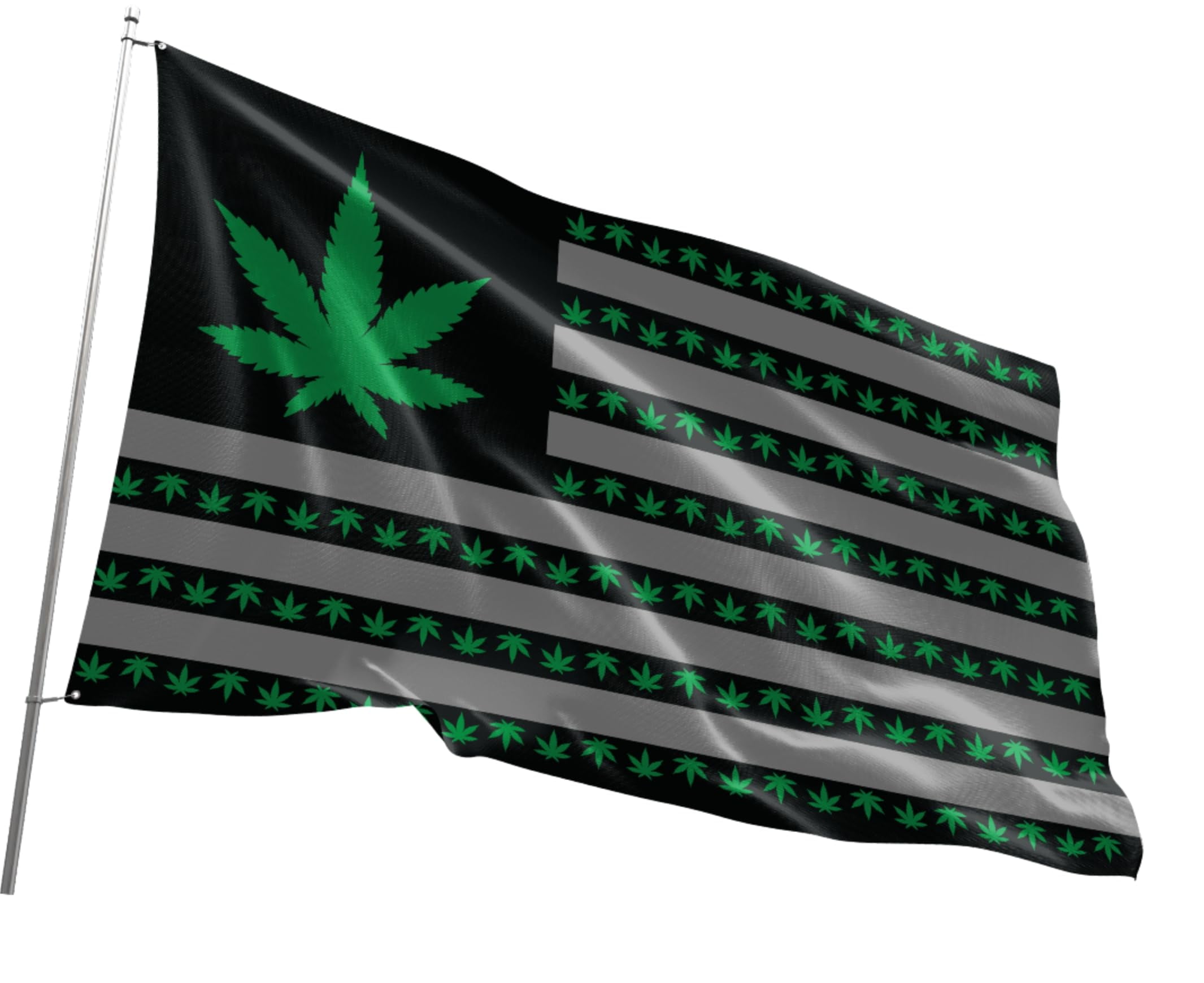 Blazing Buddies Marijuana Leaf Flag - Durable and Weather Resistant ...