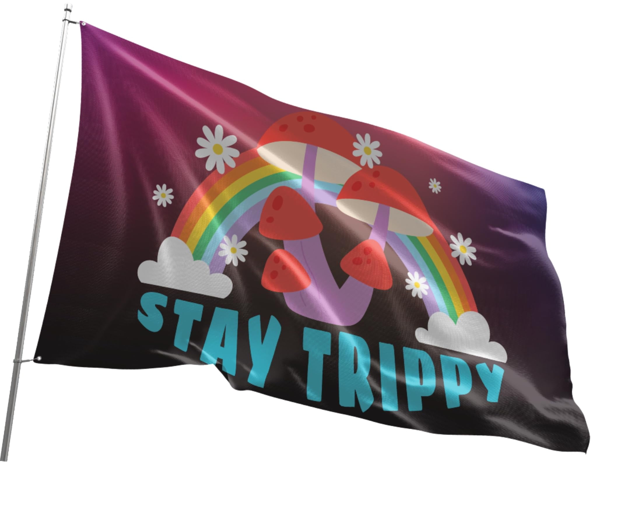 Blazing Buddies Stay Trippy Flag - Durable and Weather Resistant Beach ...