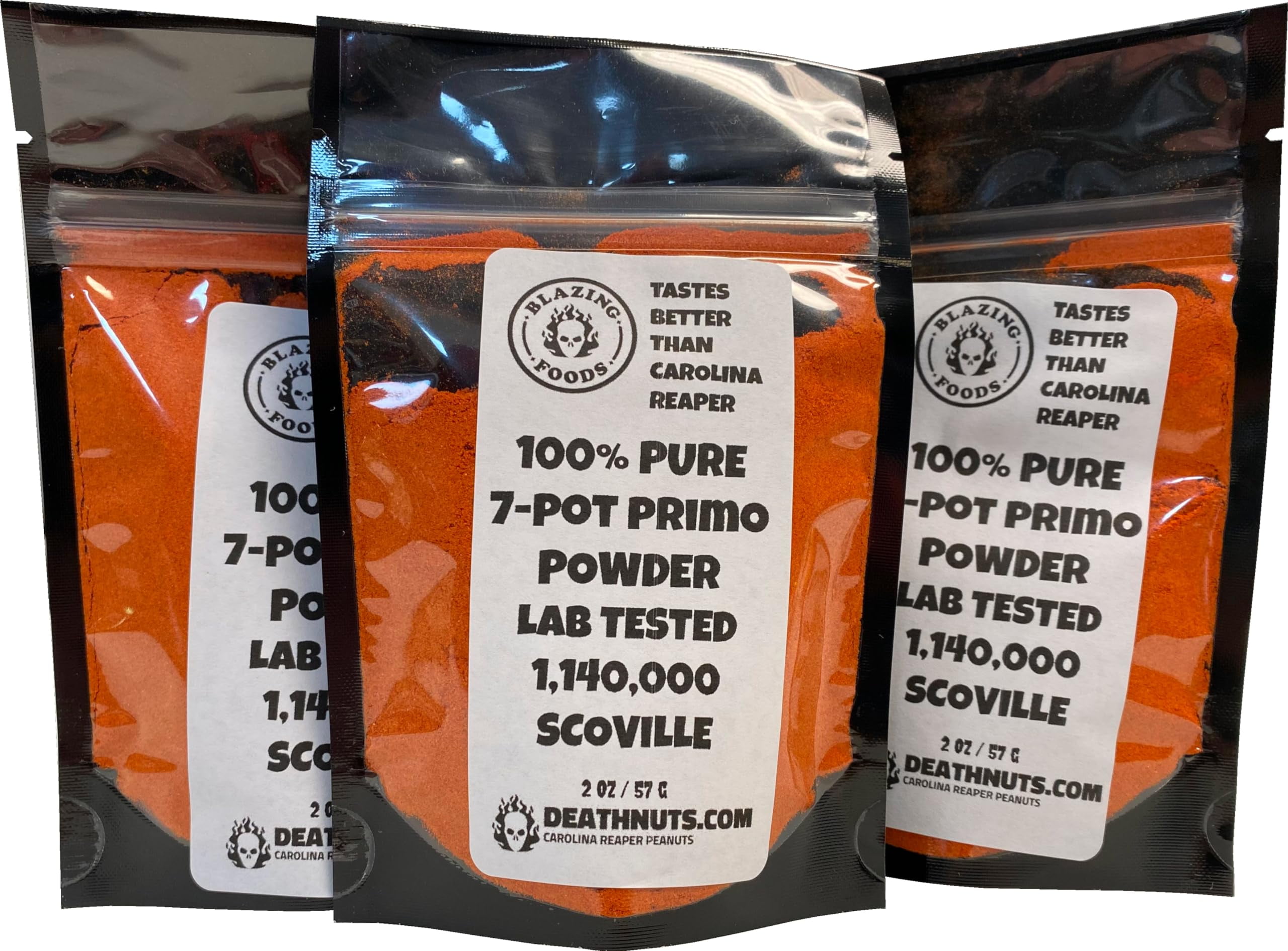 Blazing Foods 7-Pot Primo MGF3 Pepper Powder 100% Pure. Tastes better ...