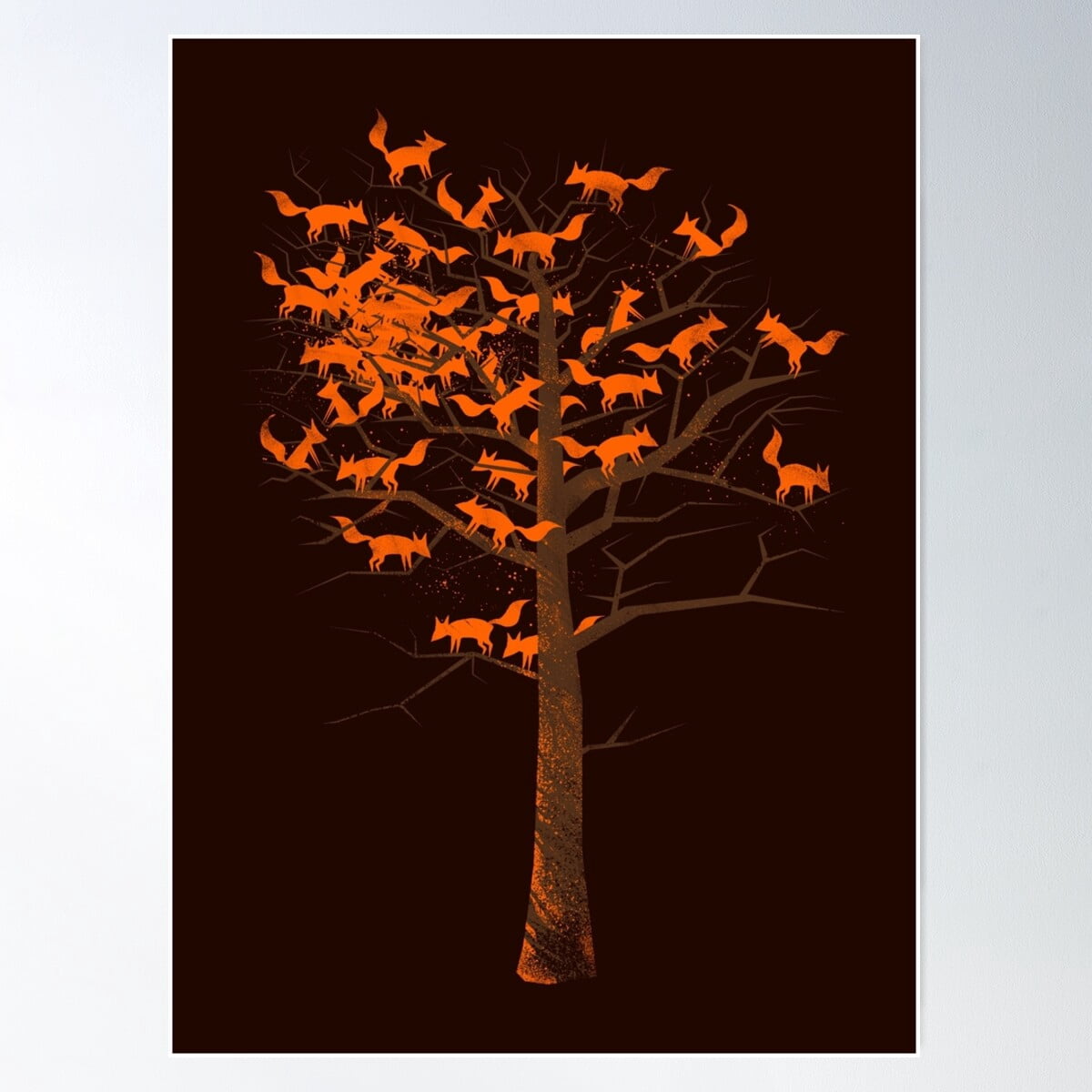Blazing Fox Tree Poster, 18x24 UNFRAMED - Walmart.com