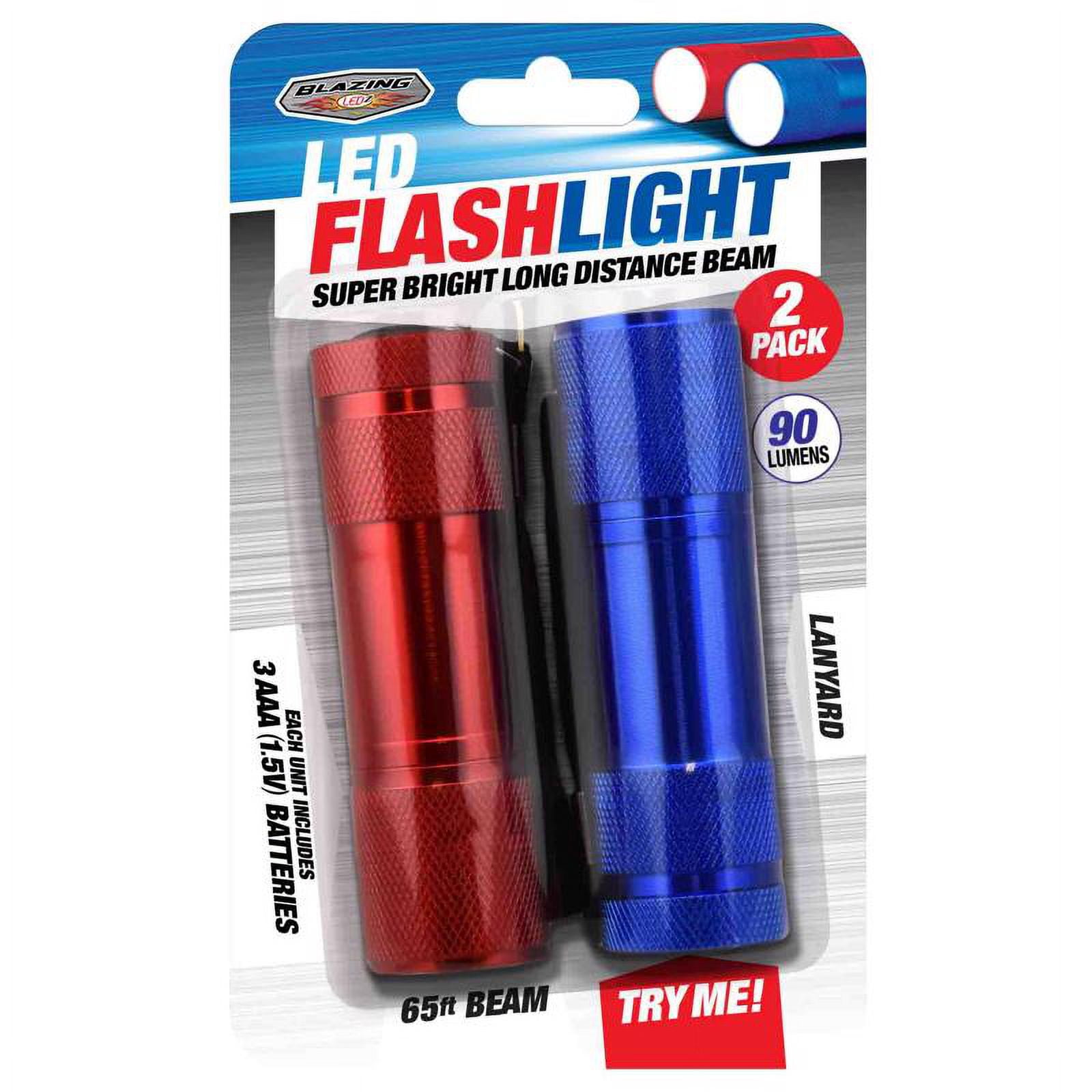 Blazing LEDz 90 lm Assorted LED Flashlight AAA Battery - Walmart.com
