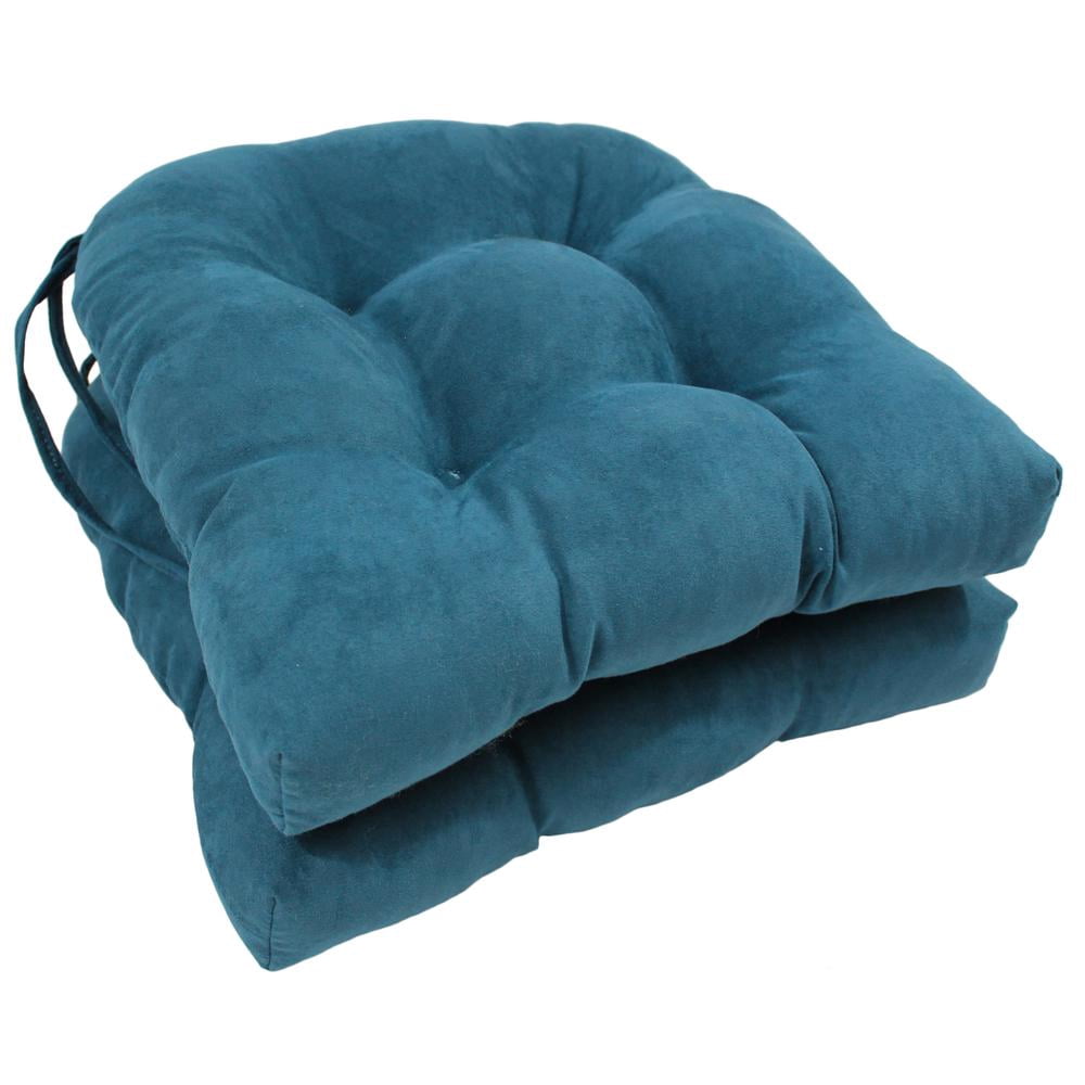 Blazing Needles 16-inch Microsuede Rounded Back Chair Cushion, 16" x 16 ...