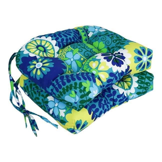 Blazing Needles 16-inch Outdoor Rounded Back Chair Cushion, 16" x 16 ...