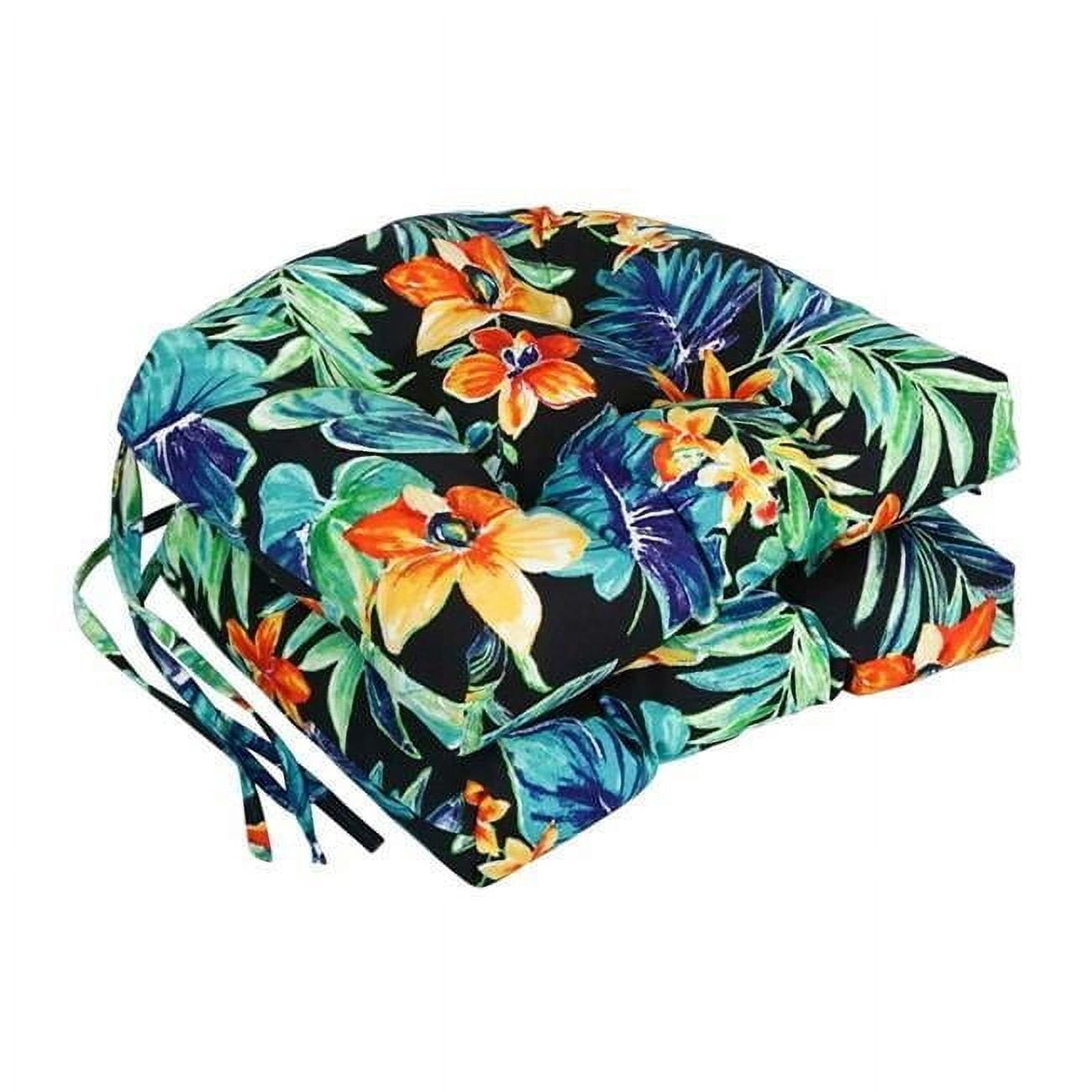 Blazing Needles 16-inch Outdoor Rounded Back Chair Cushion, 16" x 16 ...